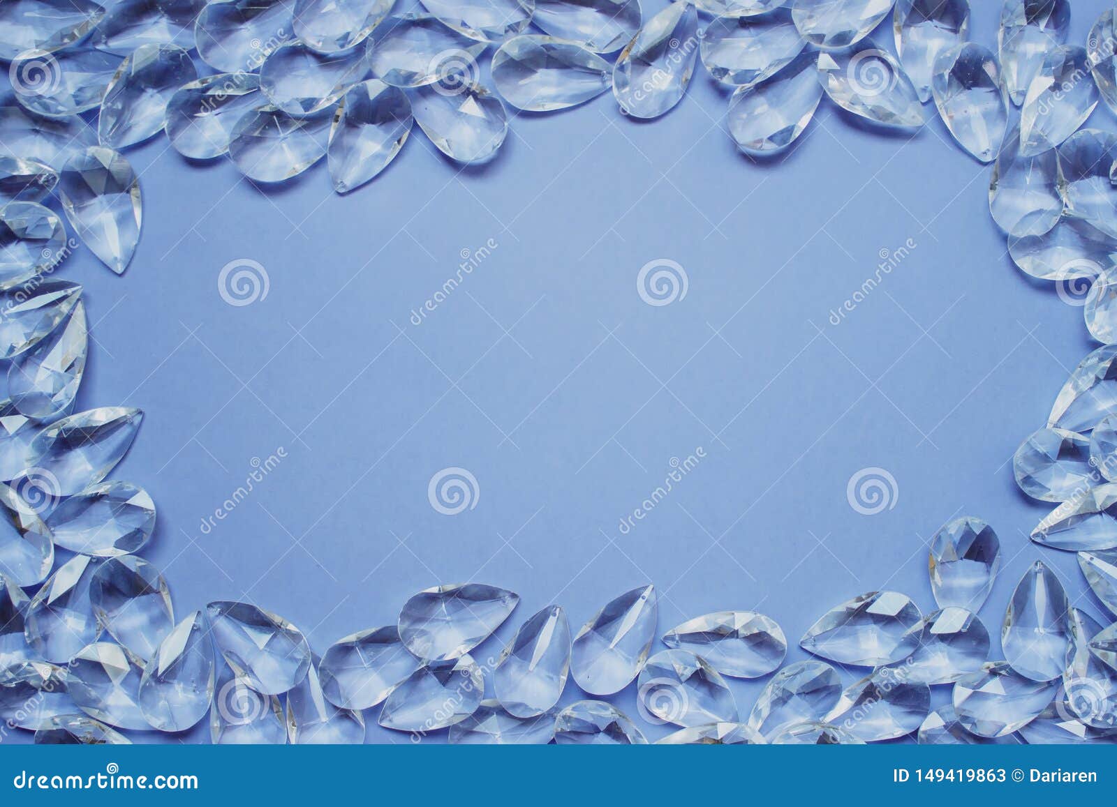 Presentation Background Wtih Blue Crystals Stock Image - Image of ...