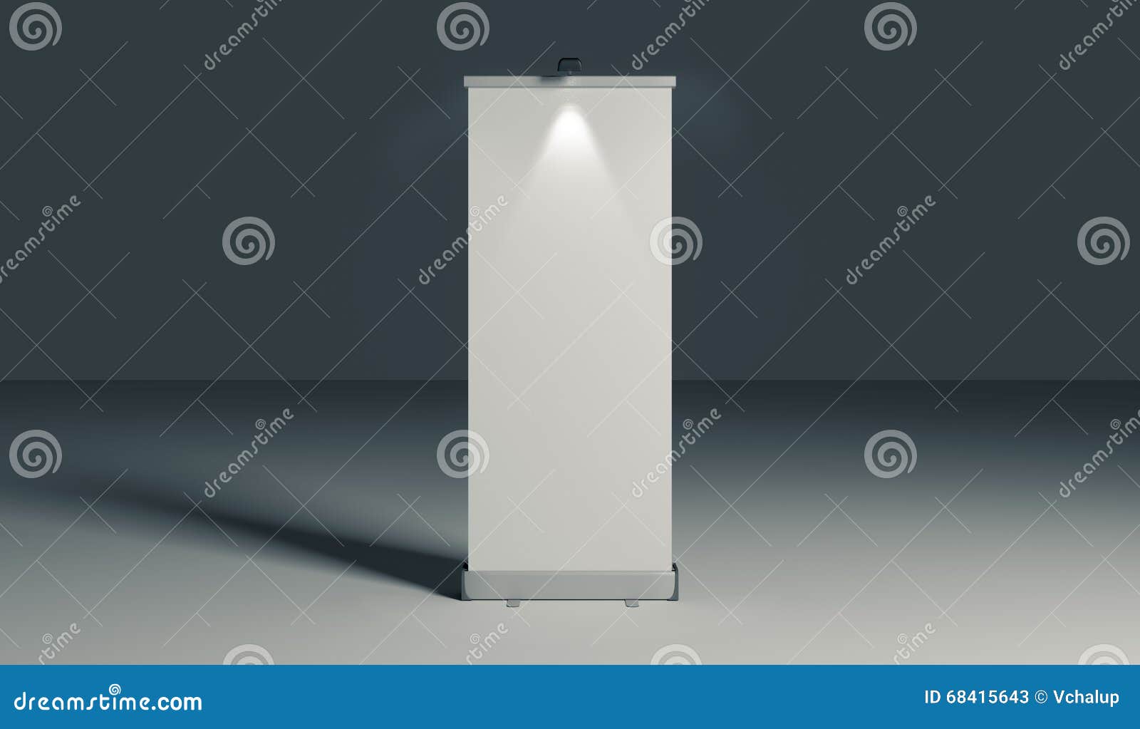 Presentation Banner or Rollup at Night. 3D Illustration Stock ...