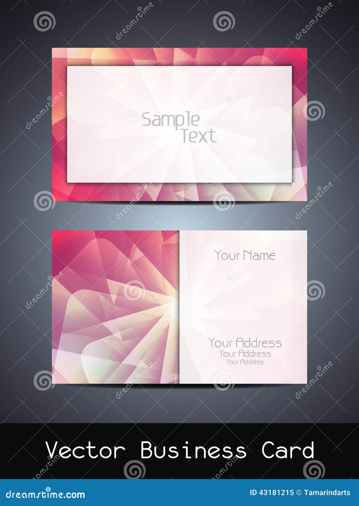Presentation of Beautiful Visiting Card Design. Stock Vector ...
