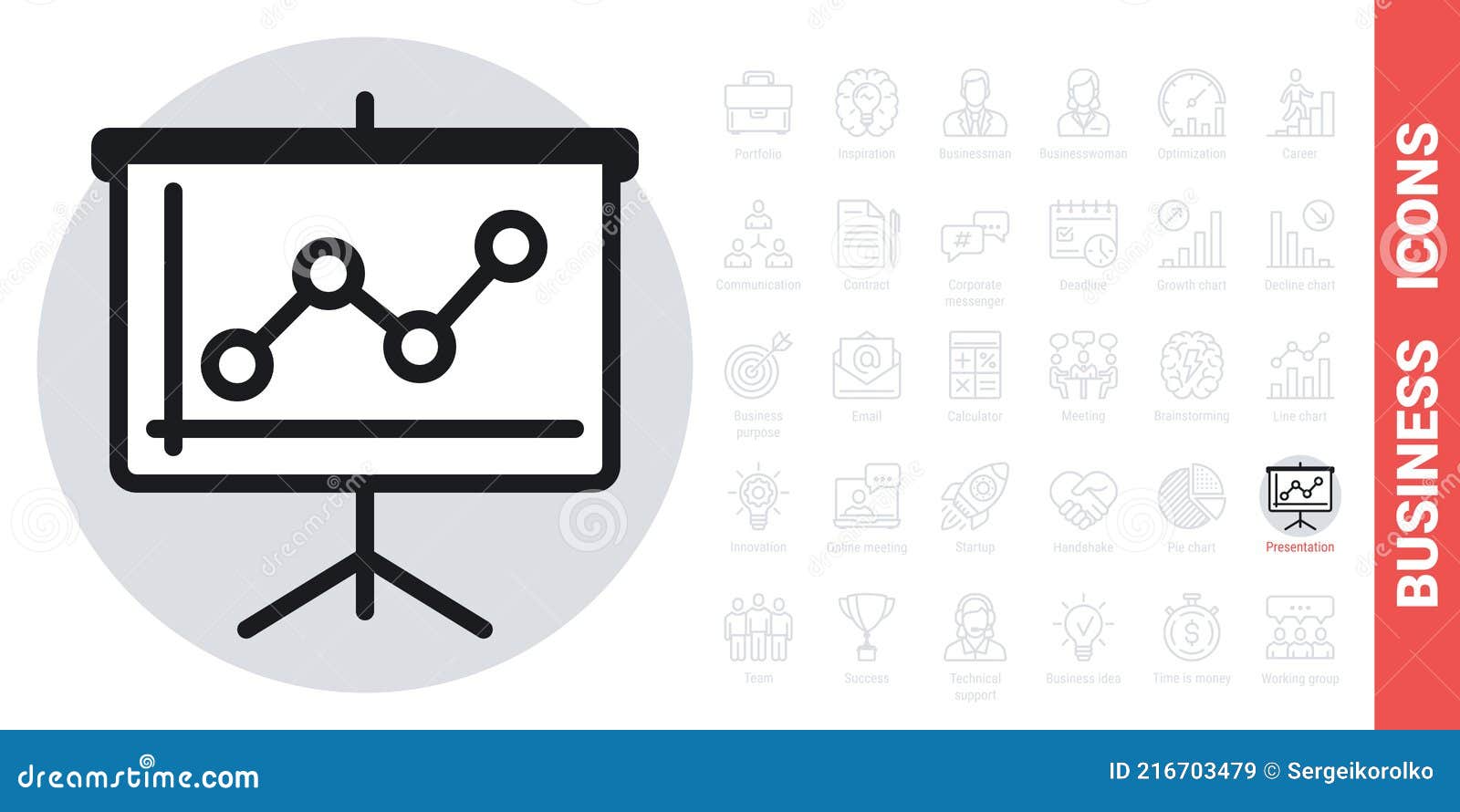 Presentation Billboard Sign Icon. Diagram Symbol Cartoon Vector ...