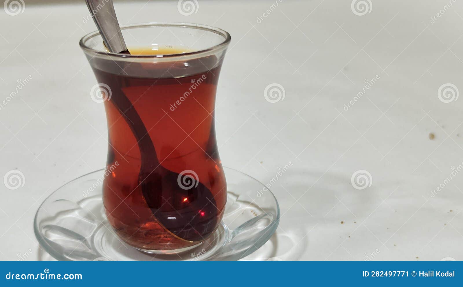 Presentation of Black Tea in a Glass. Turkish Tea Image. Stock Image ...