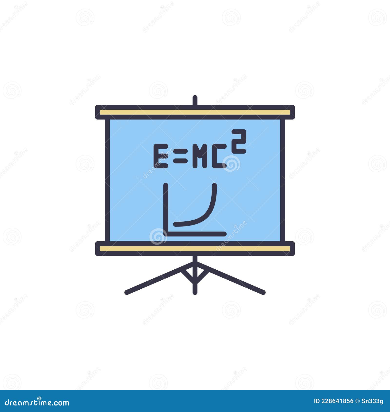 Presentation Board with EMC2 Vector Concept Colored Icon Stock Vector ...