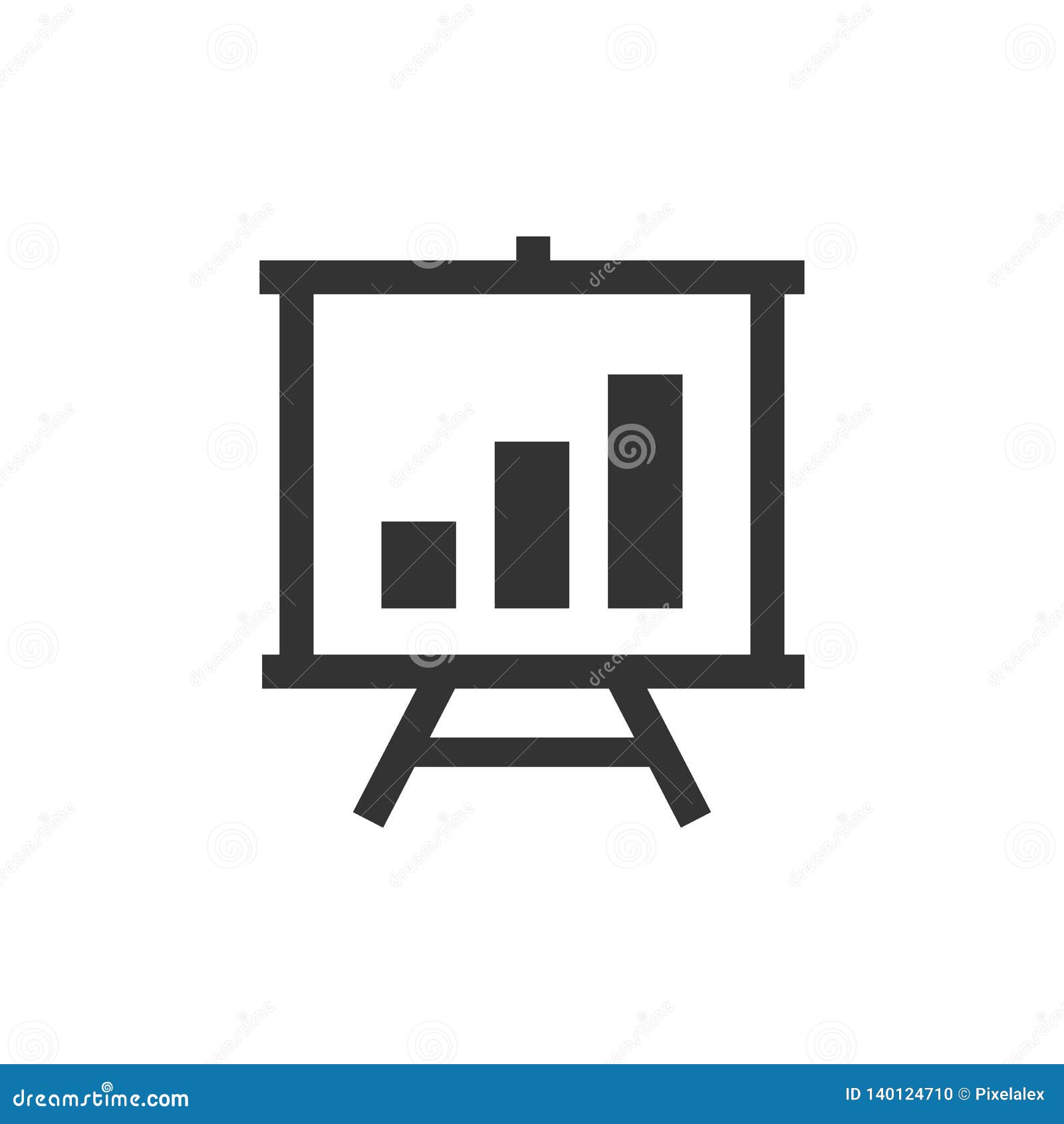Presentation board icon stock vector. Illustration of commercial ...