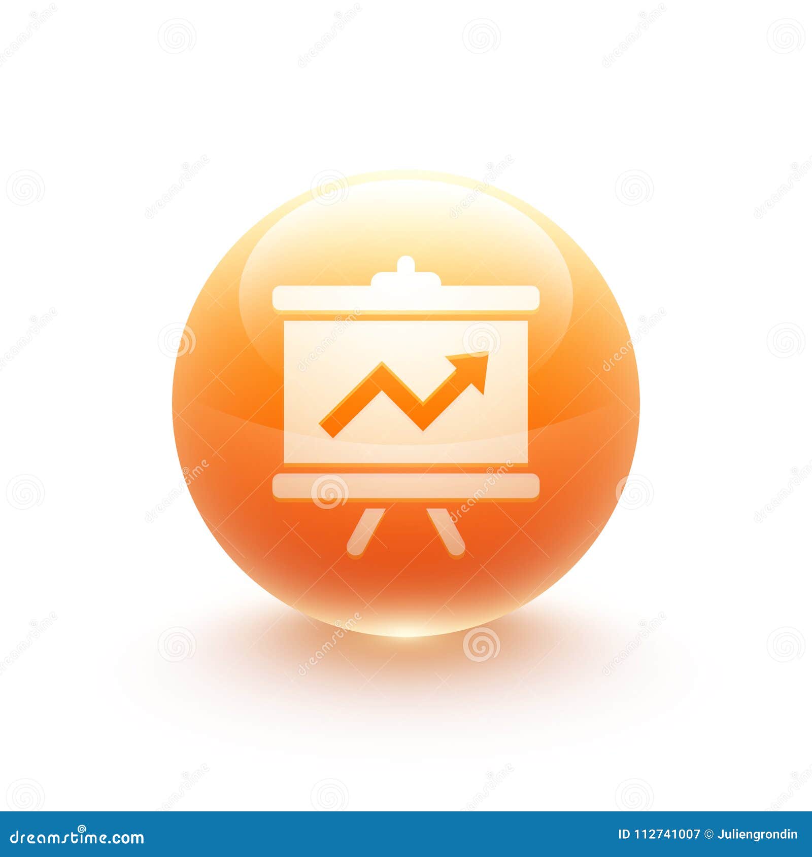 Presentation Board Icon Sphere Stock Illustration - Illustration of ...