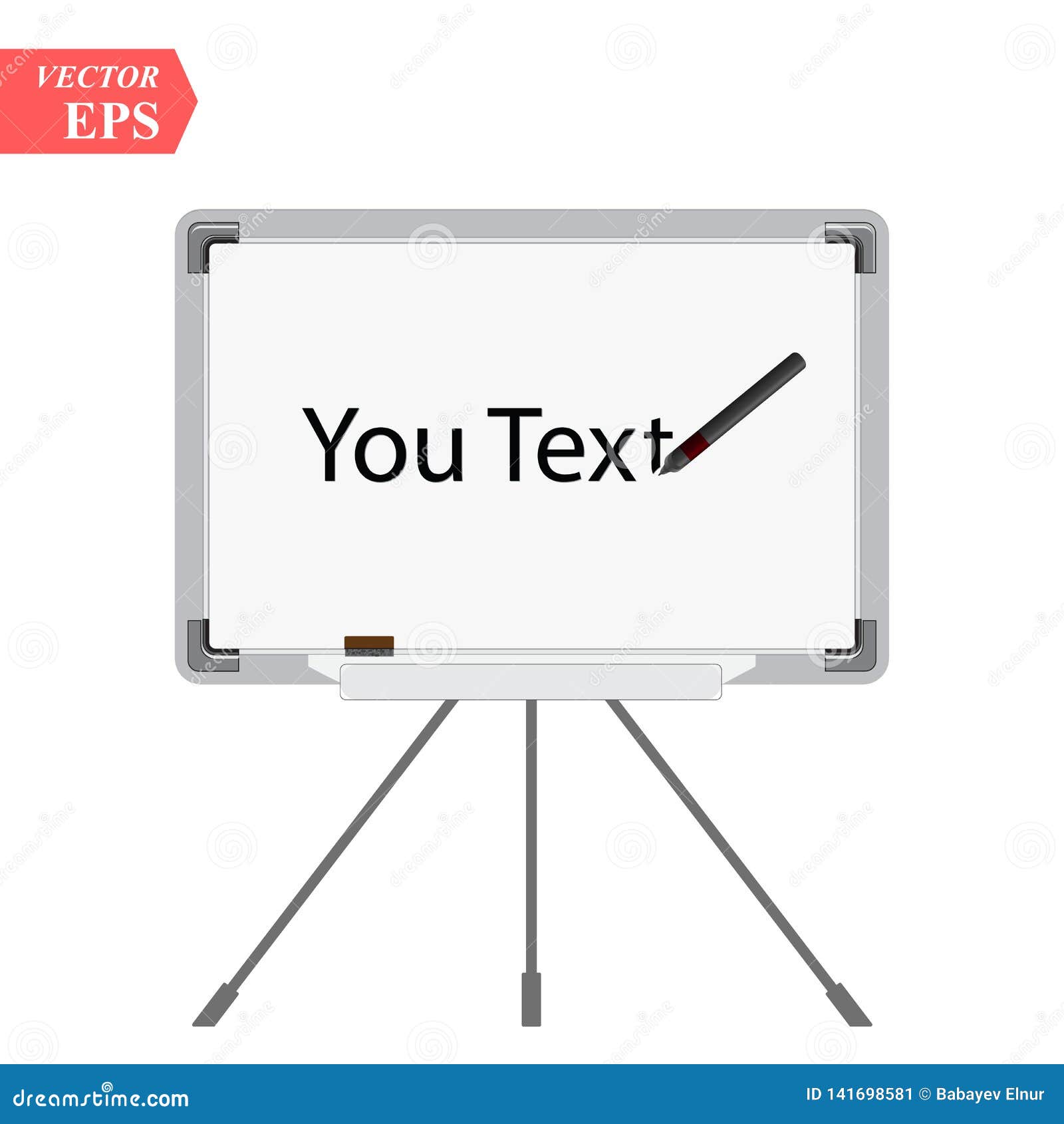 Presentation Board Icon. Your Text Board Isolated on White Vector ...