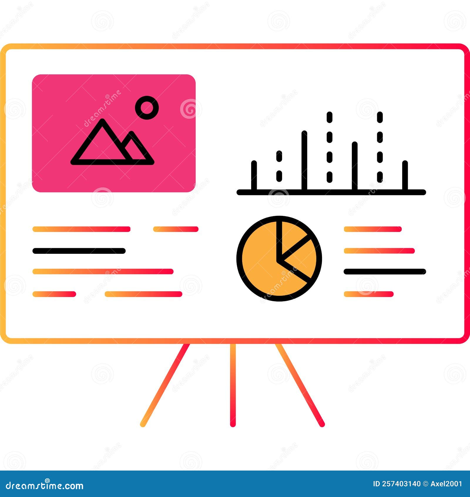 Presentation Board Vector Project Plan Flat Icon Stock Illustration ...