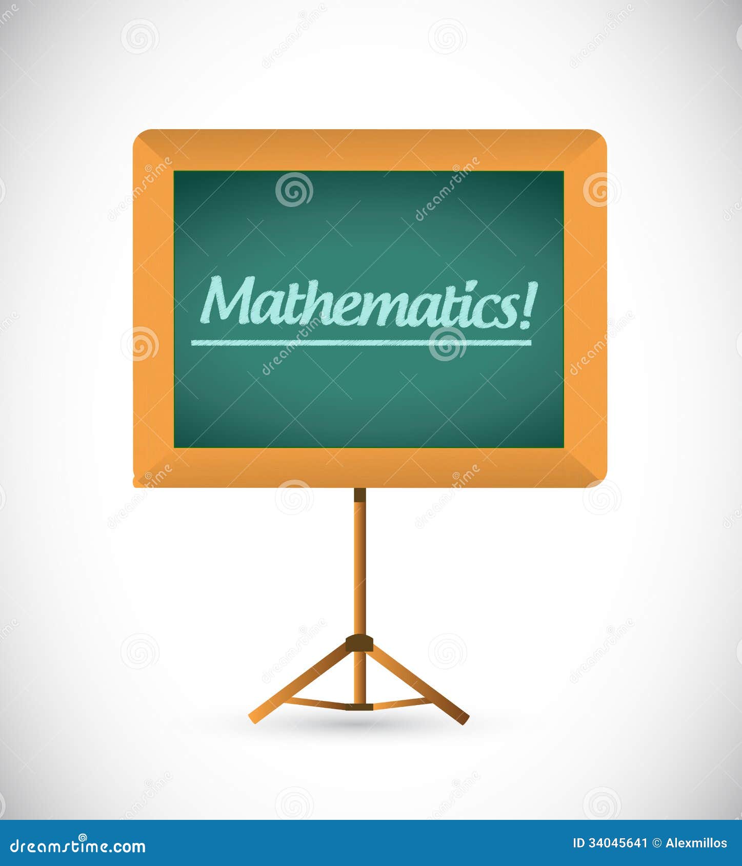 Presentation Board with the Word Mathematics. Stock Illustration ...