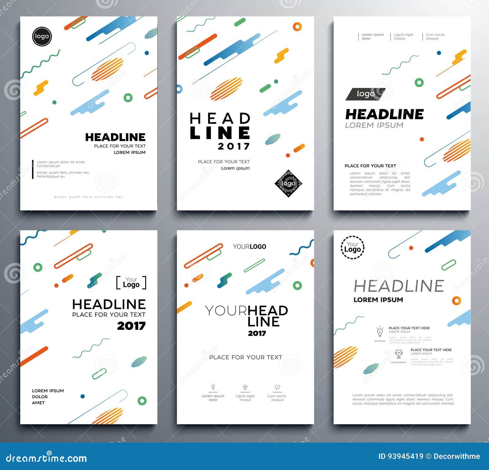 Presentation Booklet Covers - Vector Template Pages Set Stock Vector ...