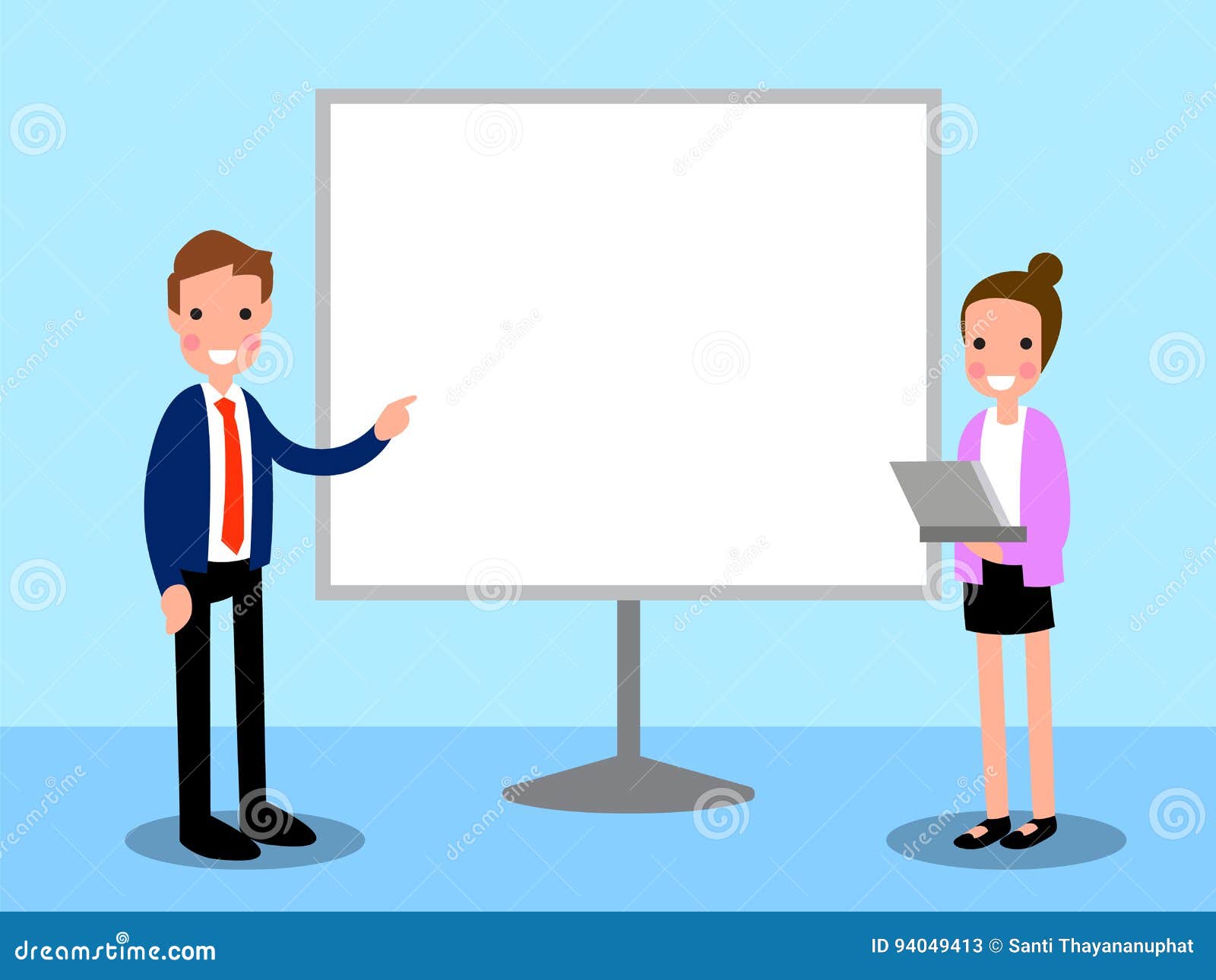Presentation Business Cartoon Stock Vector - Illustration of action ...