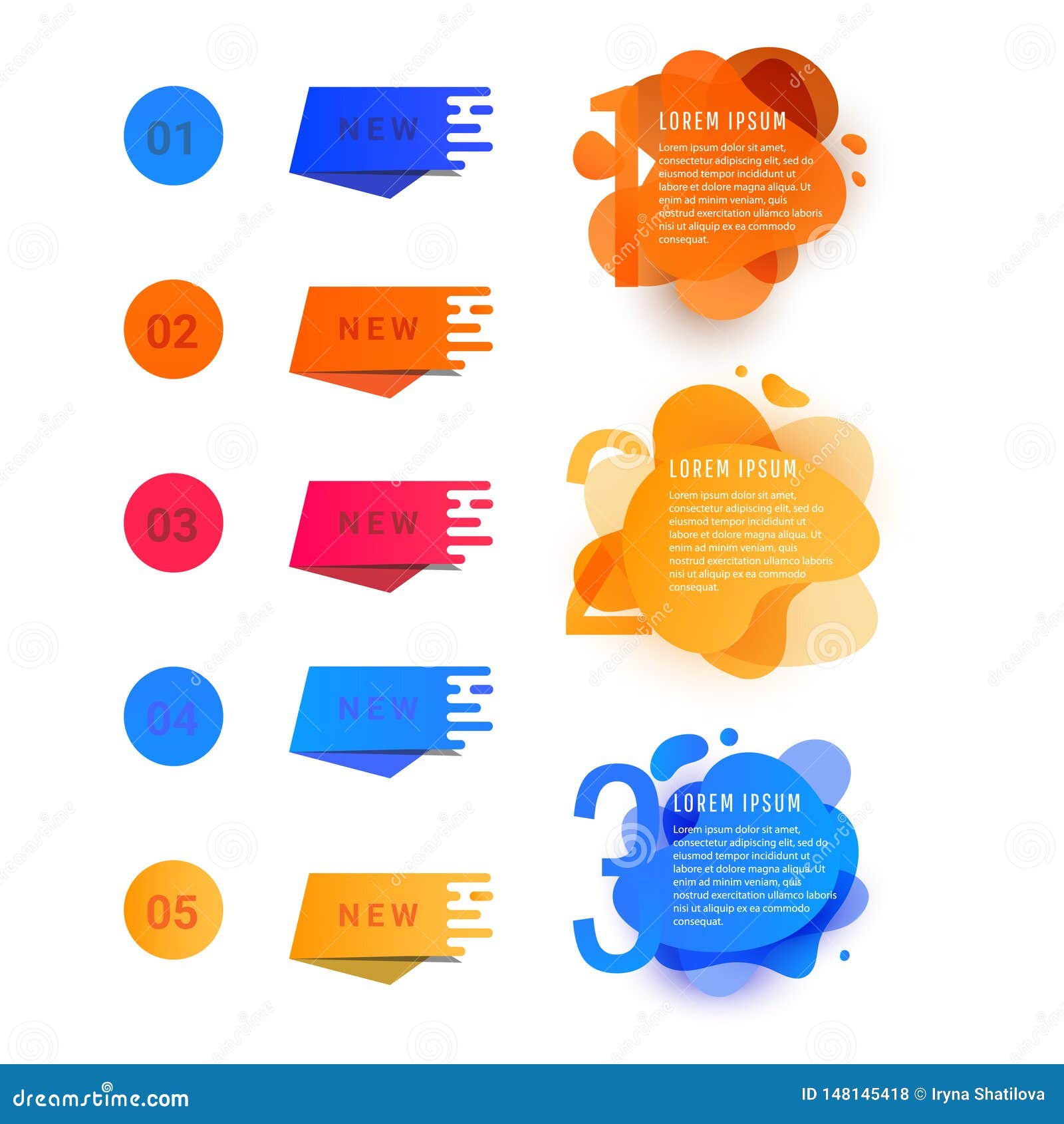 Presentation Business Circle Template with Colorful Round Elements ...