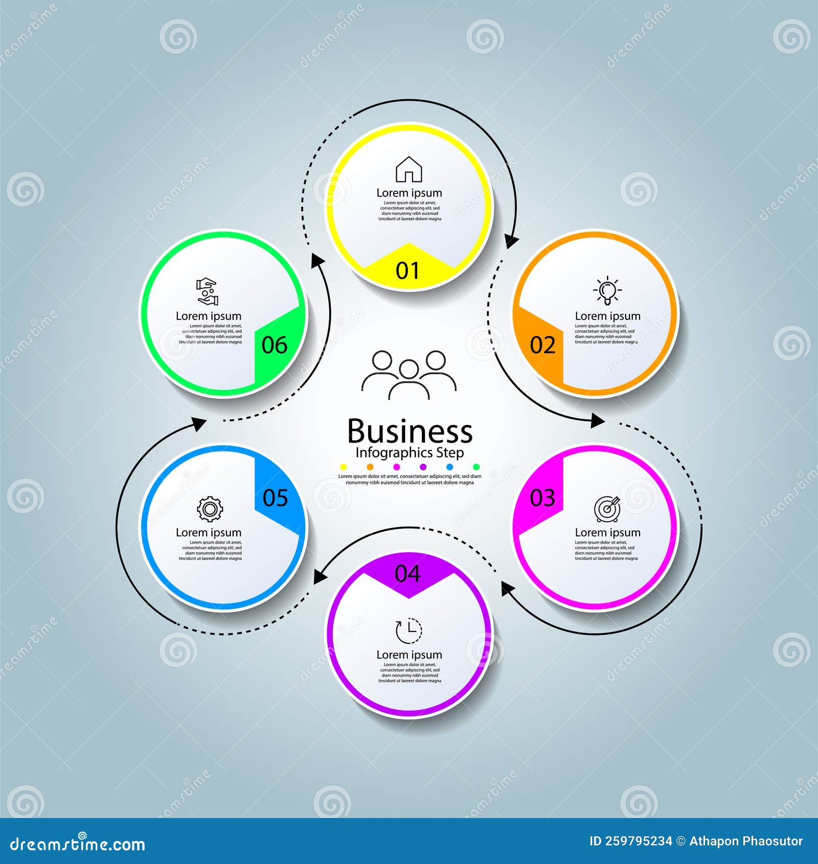 Presentation Business Infographic Circle Design Template Stock Vector ...