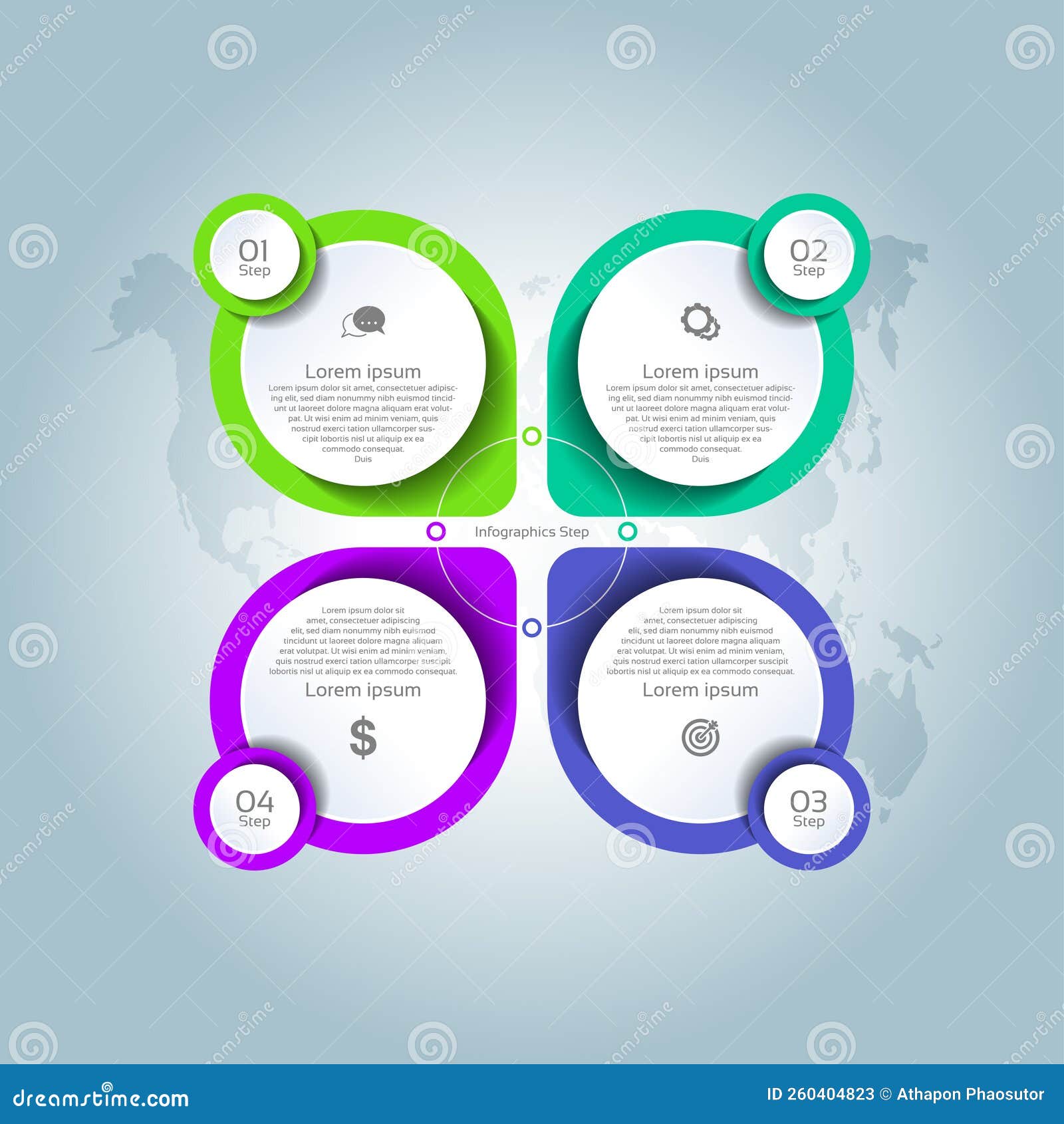 Presentation Business Infographic Circle Design Template Stock Vector ...