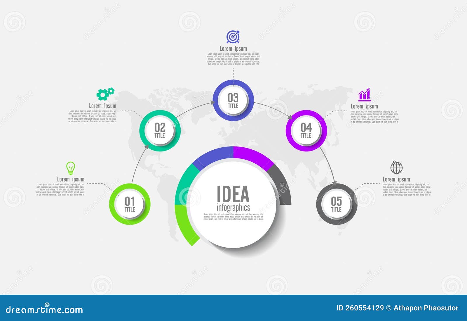 Presentation Business Infographic Circle Design Template Stock Vector ...