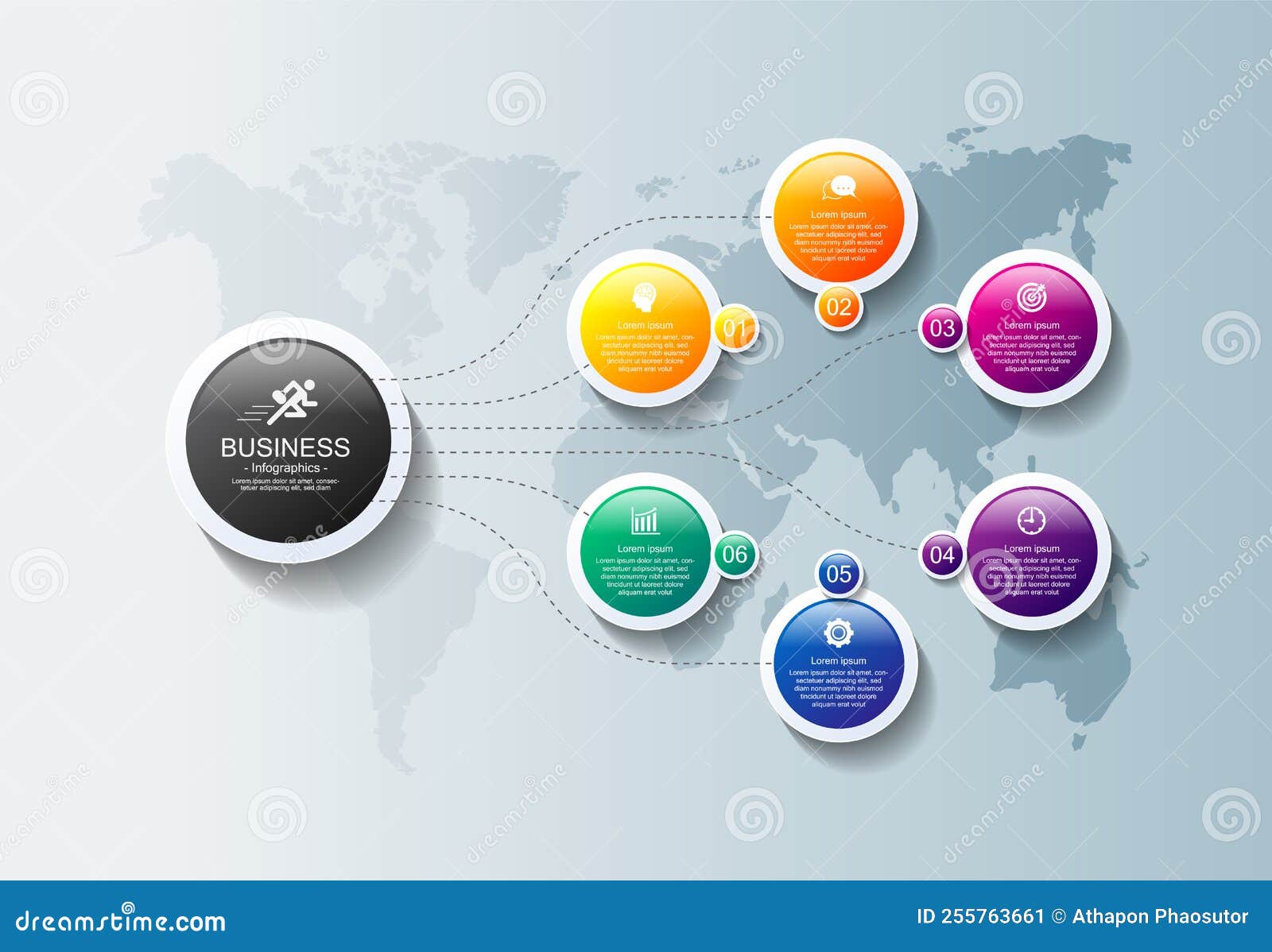 Presentation Business Infographic Concept Elements Circle Stock Vector - Illustration of modern ...