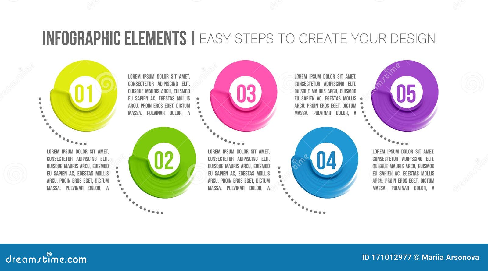 Presentation Business Infographic Template with 5 Options. Abstract ...