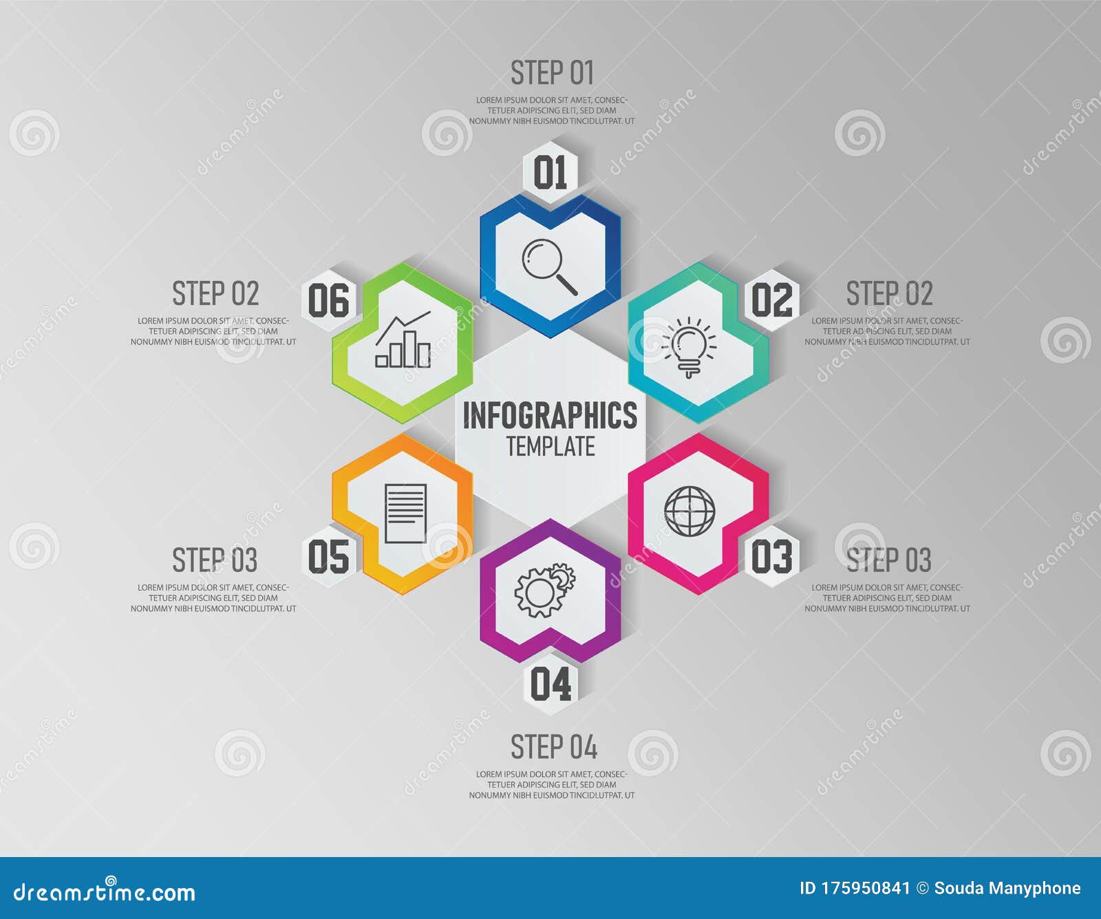 Presentation Business Infographic Template with 6 Options. Business ...