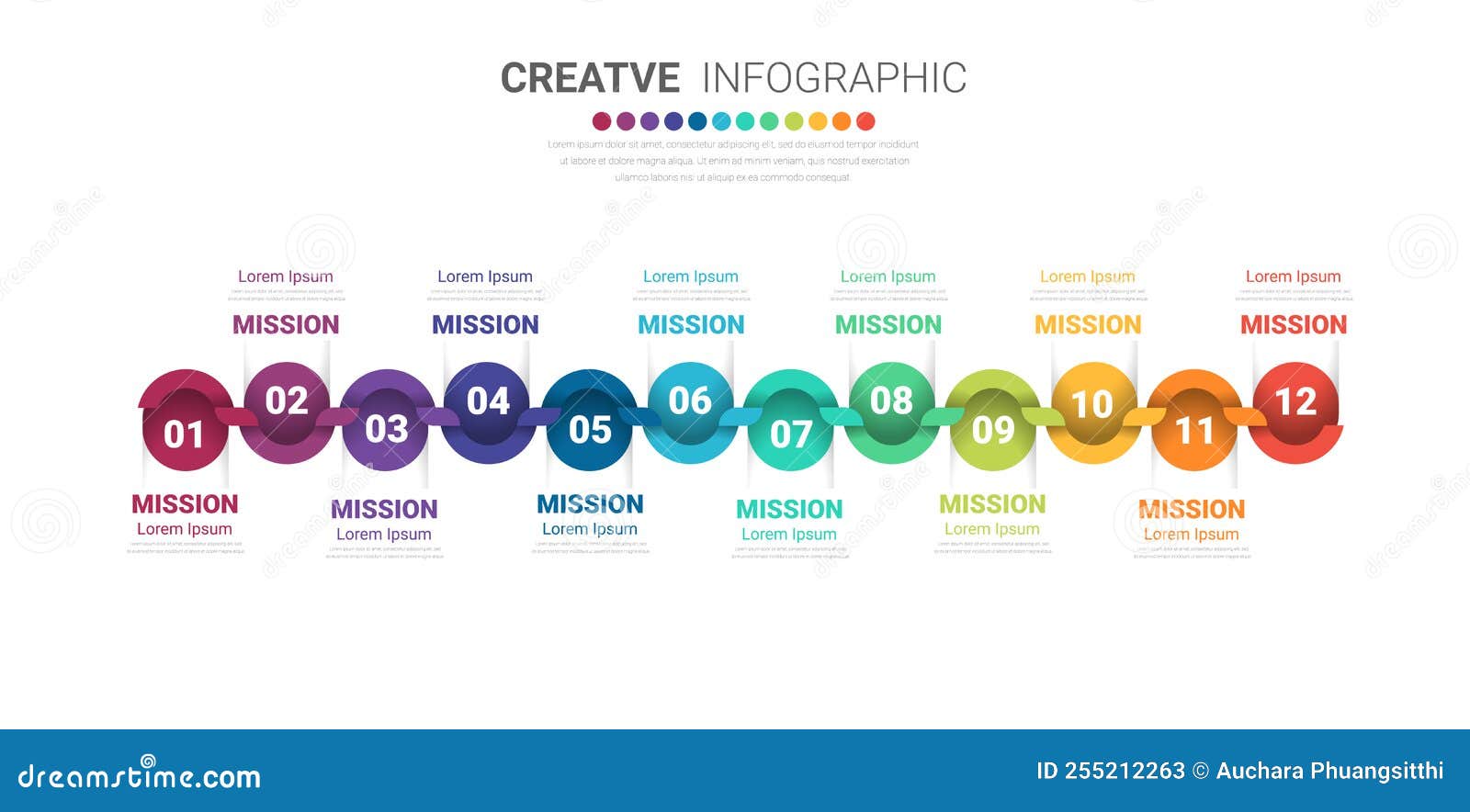 Presentation, Business Infographics Template for 12 Options, Steps or ... Presentation, Business Infographics Template for 12 Options, Steps or ...