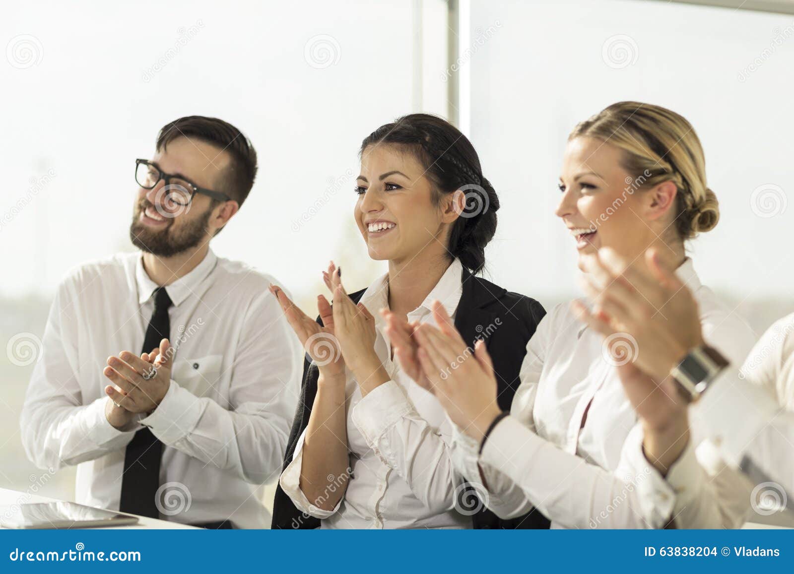 Presentation stock photo. Image of applause, happy, congratulating ...