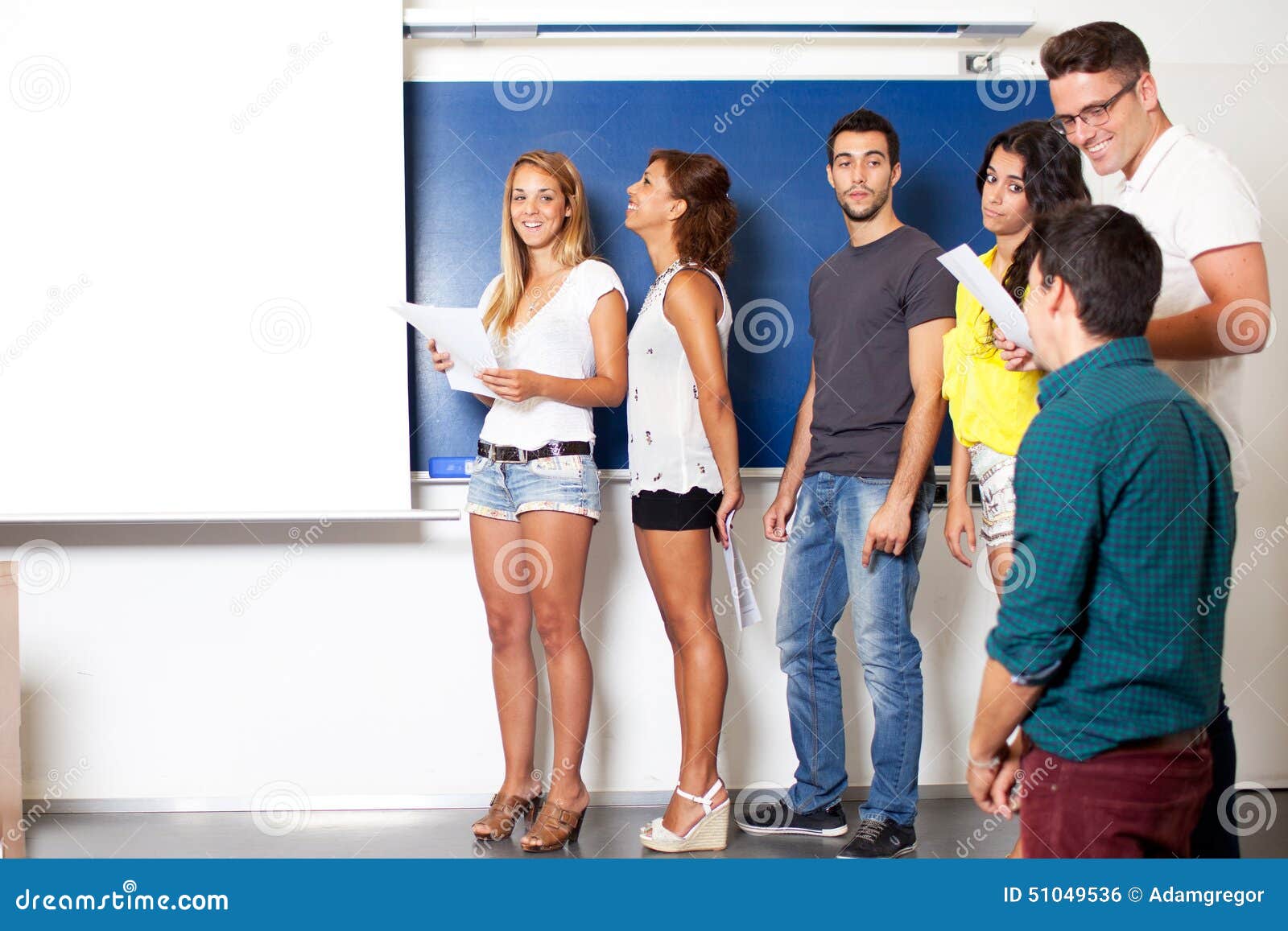 Presentation in classroom stock photo. Image of university - 51049536