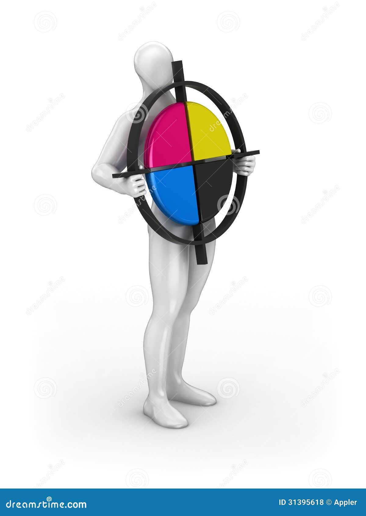 Presentation of the CMYK Symbol Stock Illustration - Illustration of ...