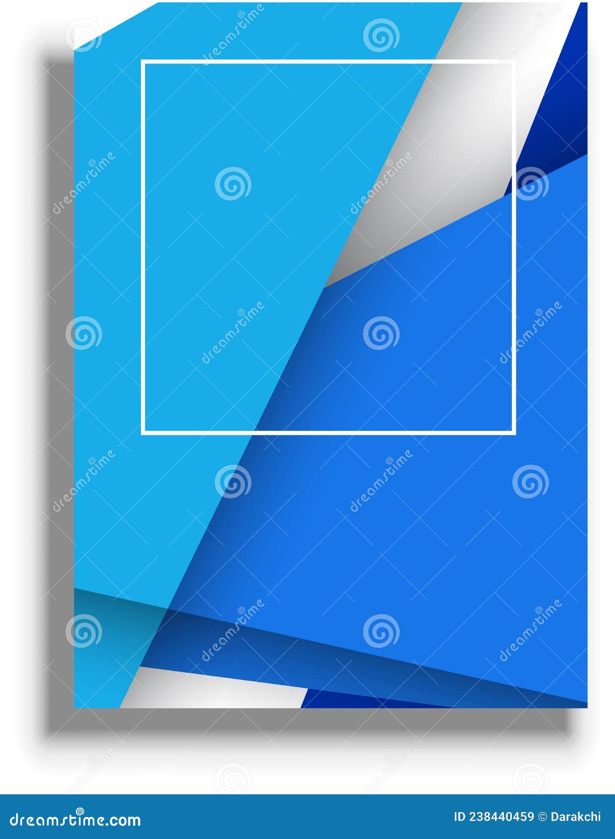 Presentation Cover Template, Blue Vector Background Stock Vector ...