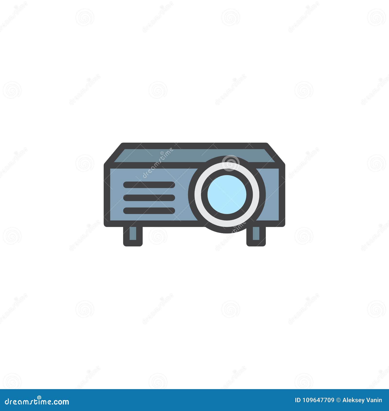 Presentation Digital Projector Filled Outline Icon Stock Vector ...
