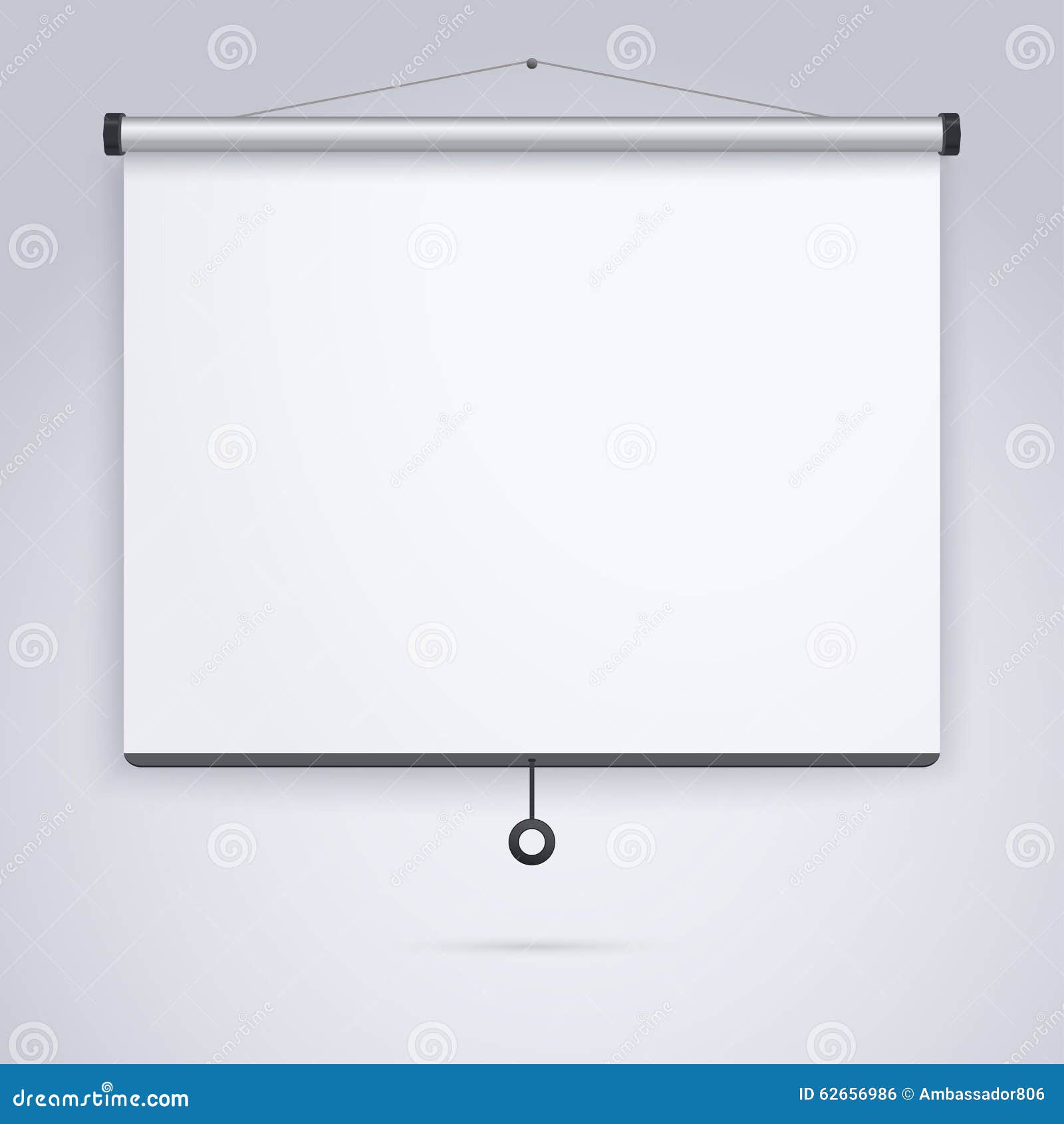 Empty Projection Screen, Presentation Board In Realistic Style ...
