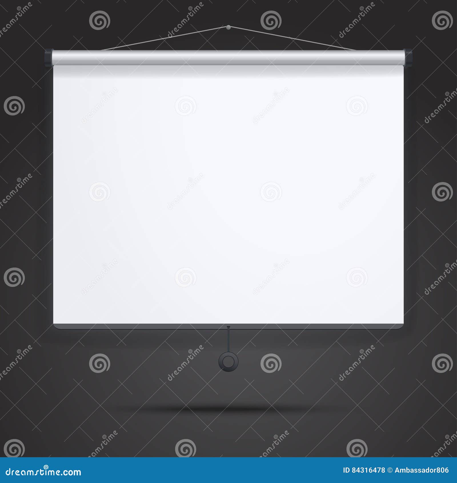 Presentation, Empty Projection Screen Stock Vector - Illustration of ...