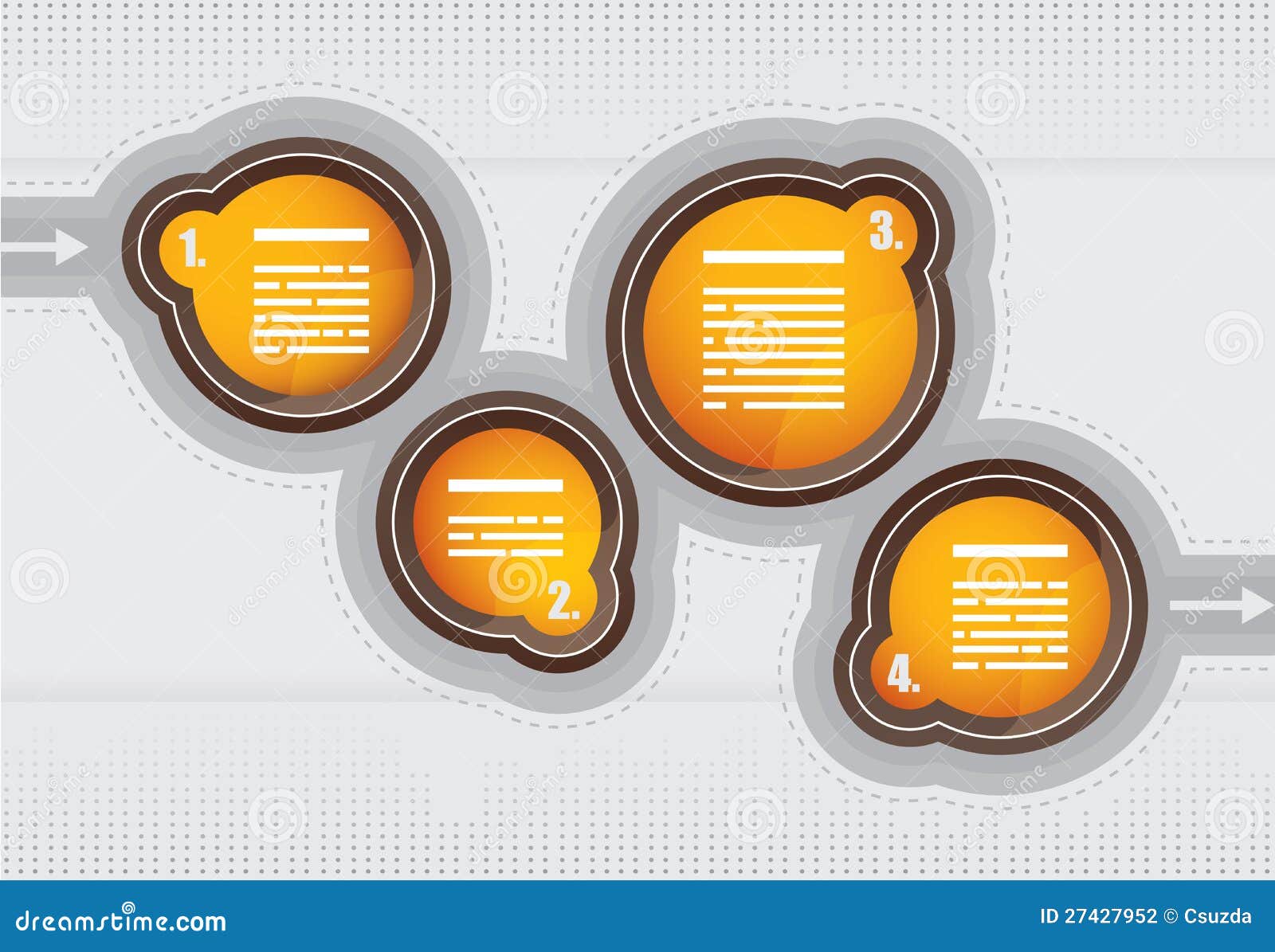 Presentation Flow Chart with Bubbles Stock Vector - Illustration of ...