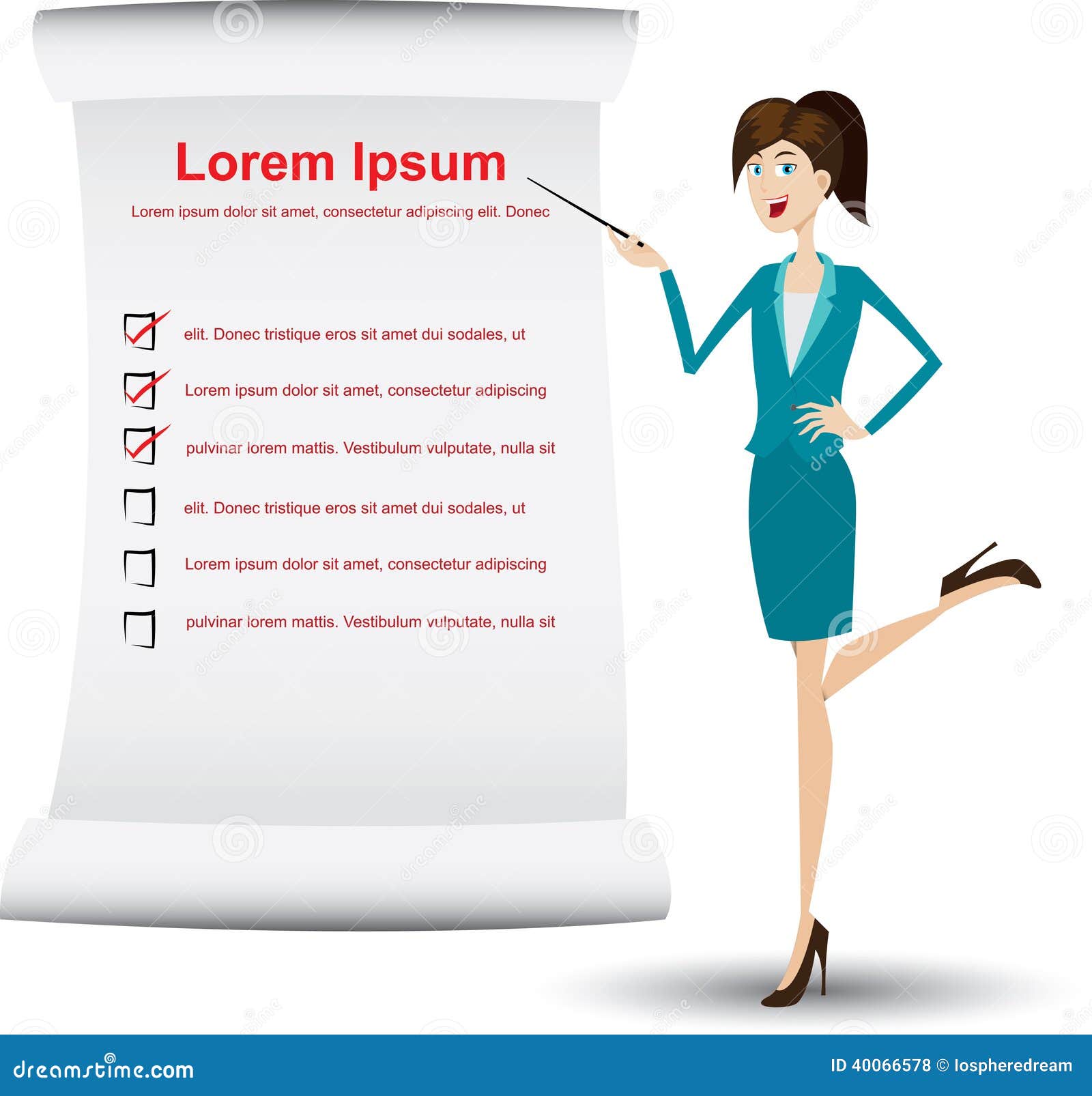 Presentation girl stock vector. Illustration of beautiful - 40066578