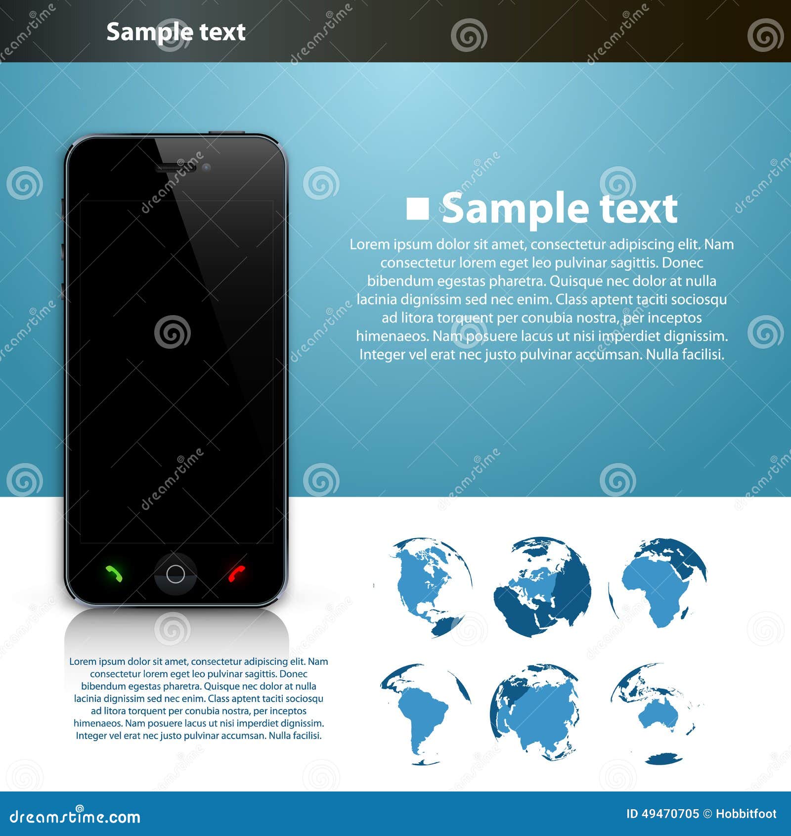 Presentation of the Global Number Stock Vector - Illustration of empty ...