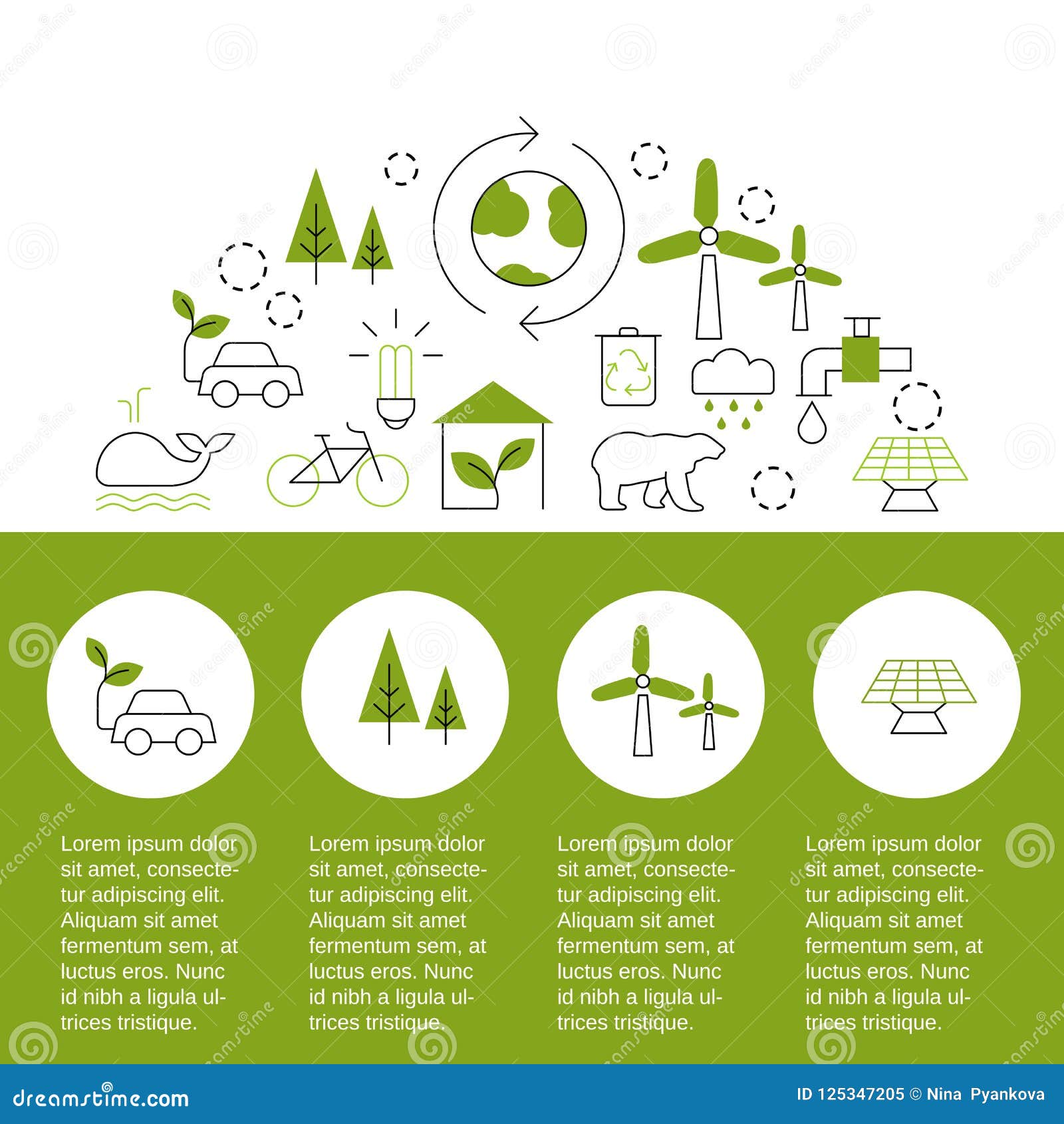 Green energy concept stock vector. Illustration of natural - 125347205