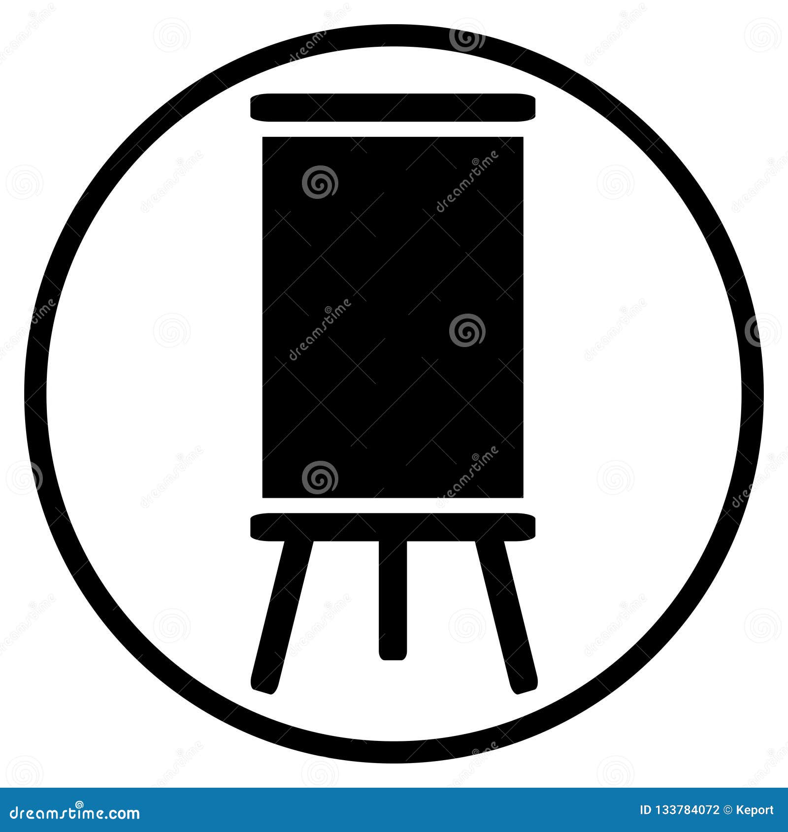 Presentation Icon in Black Circle Stock Illustration - Illustration of ...