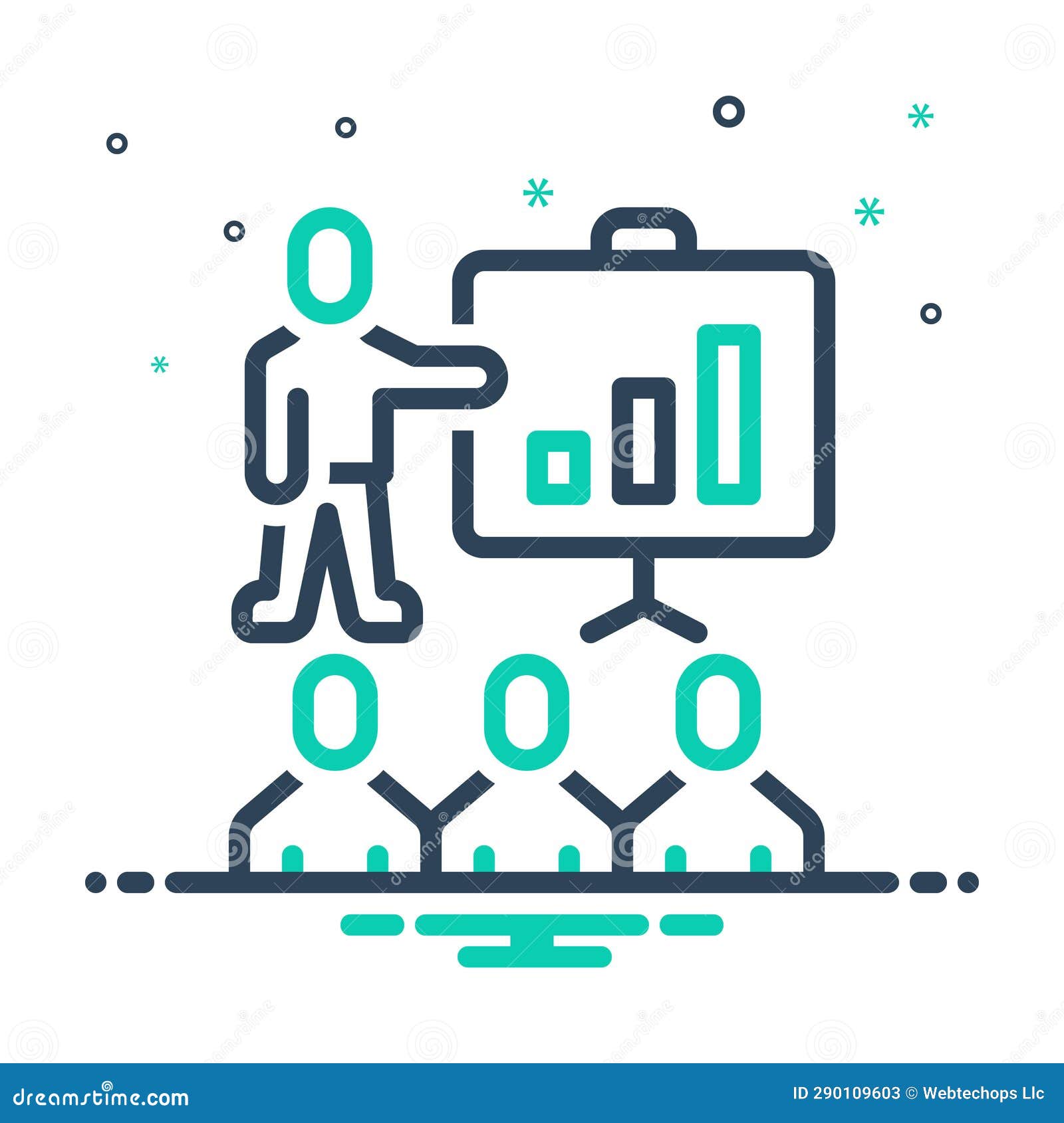 Mix Icon for Presentation, Represent and Audience Stock Vector ...