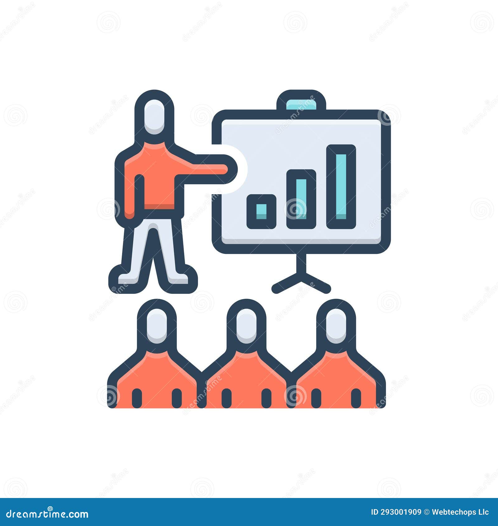 Color Illustration Icon for Presentation, Represent and Audience Stock ...