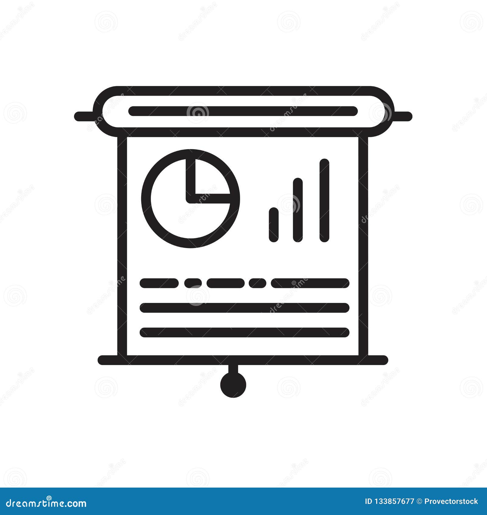 Presentation Icon Isolated on White Background Stock Vector ...