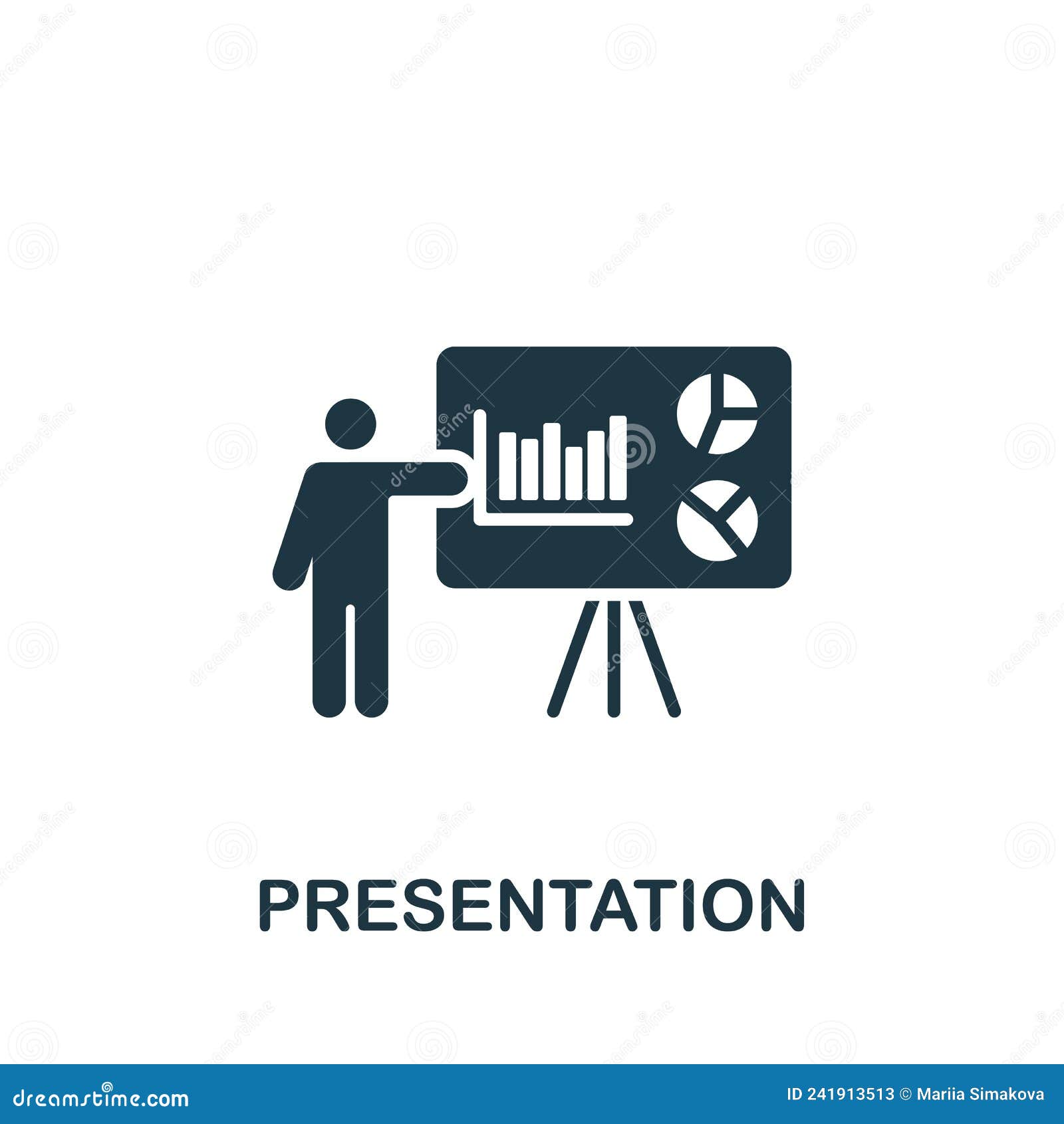 Presentation Icon. Monochrome Simple Icon for Templates, Web Design and ...