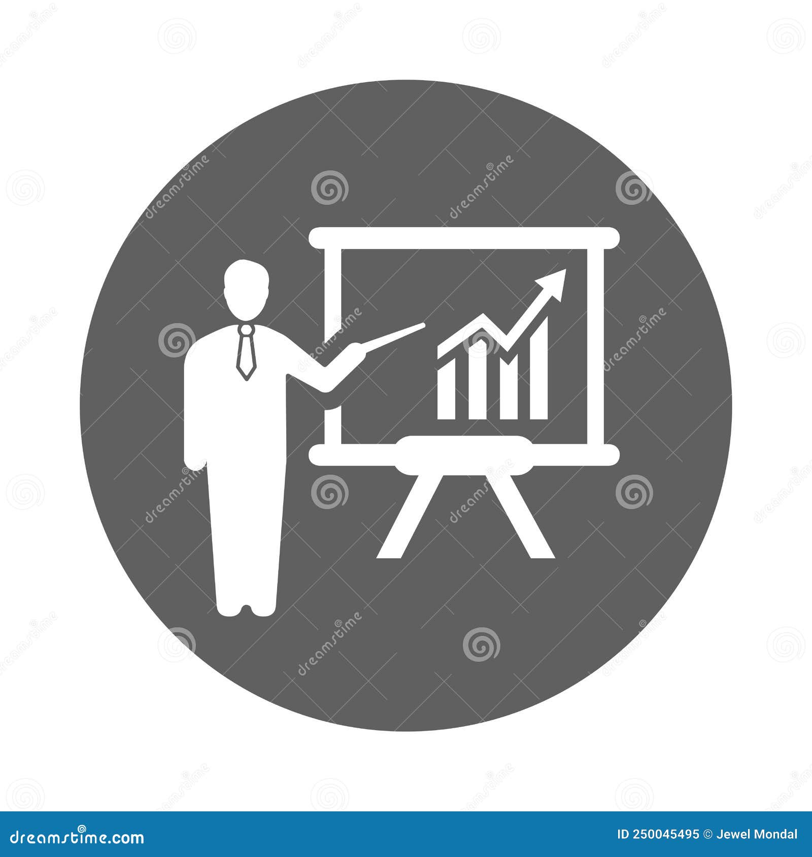 Presentation Icon. Gray Vector Graphics Stock Illustration ...