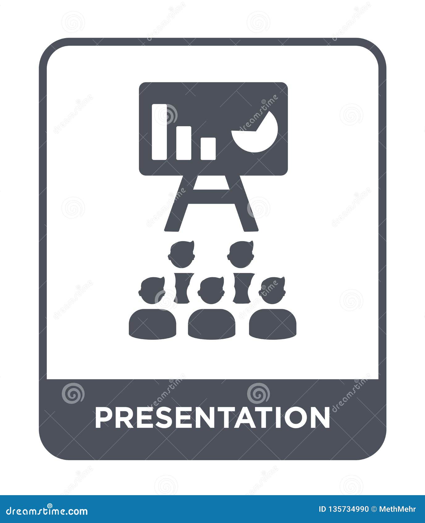 Presentation Icon in Trendy Design Style. Presentation Icon Isolated on ...