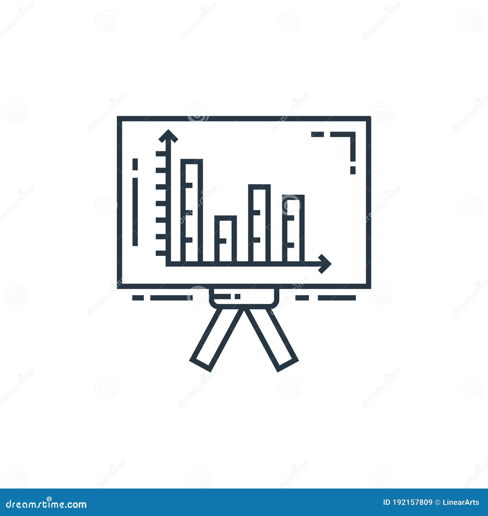 Presentation Icon Vector from Data Analysis Concept. Thin Line ...