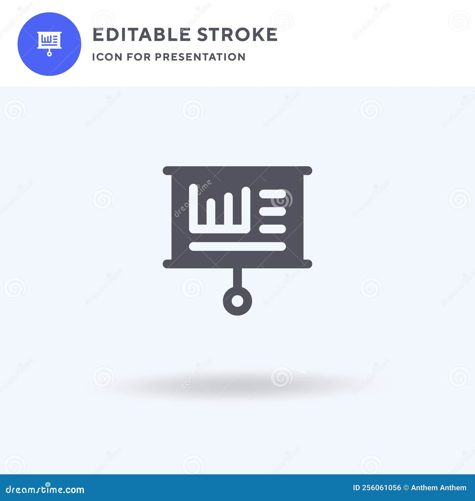 Presentation Icon Vector, Filled Flat Sign, Solid Pictogram Isolated on ...