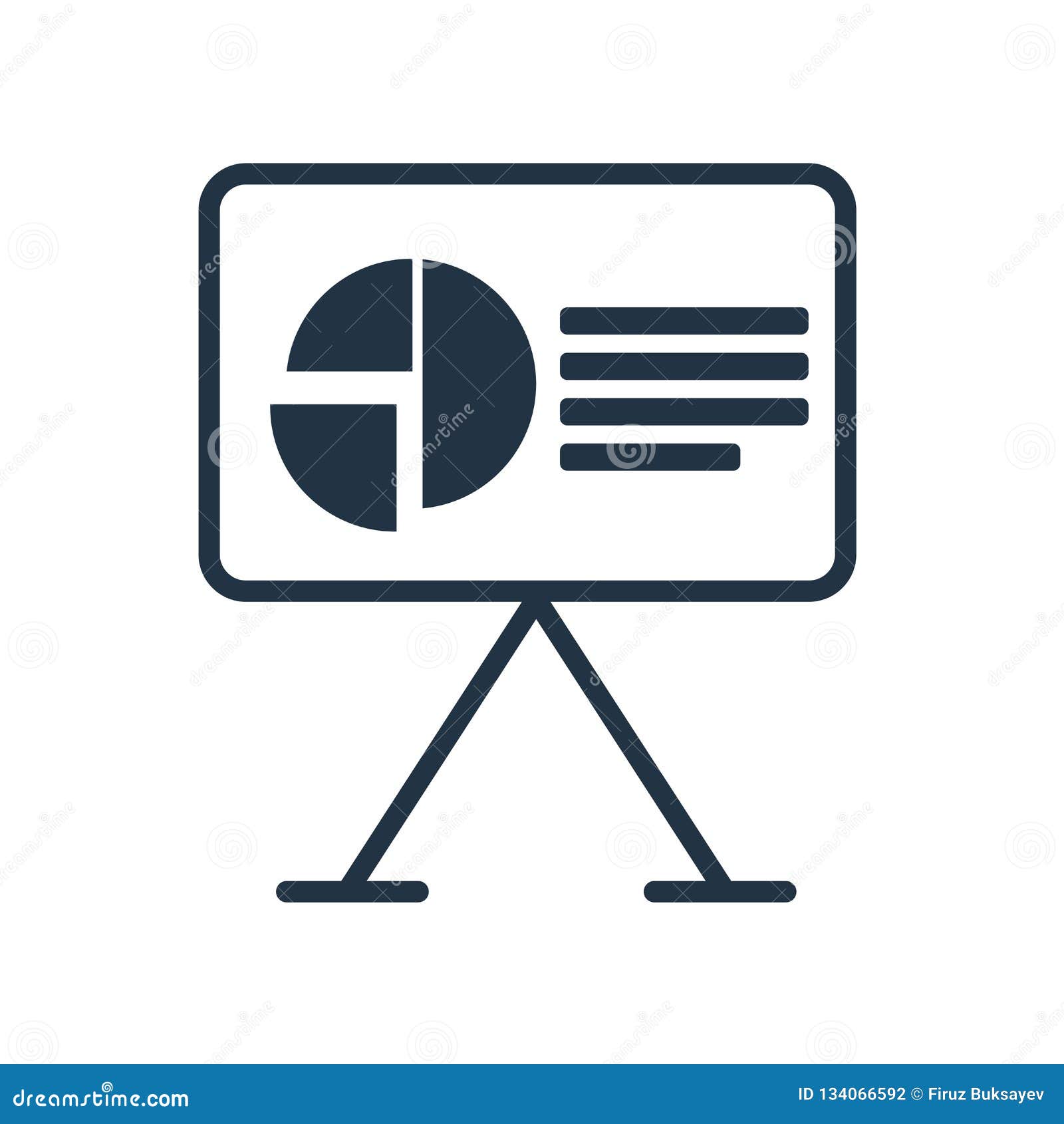 Presentation Icon Vector Isolated on White Background, Presentation ...