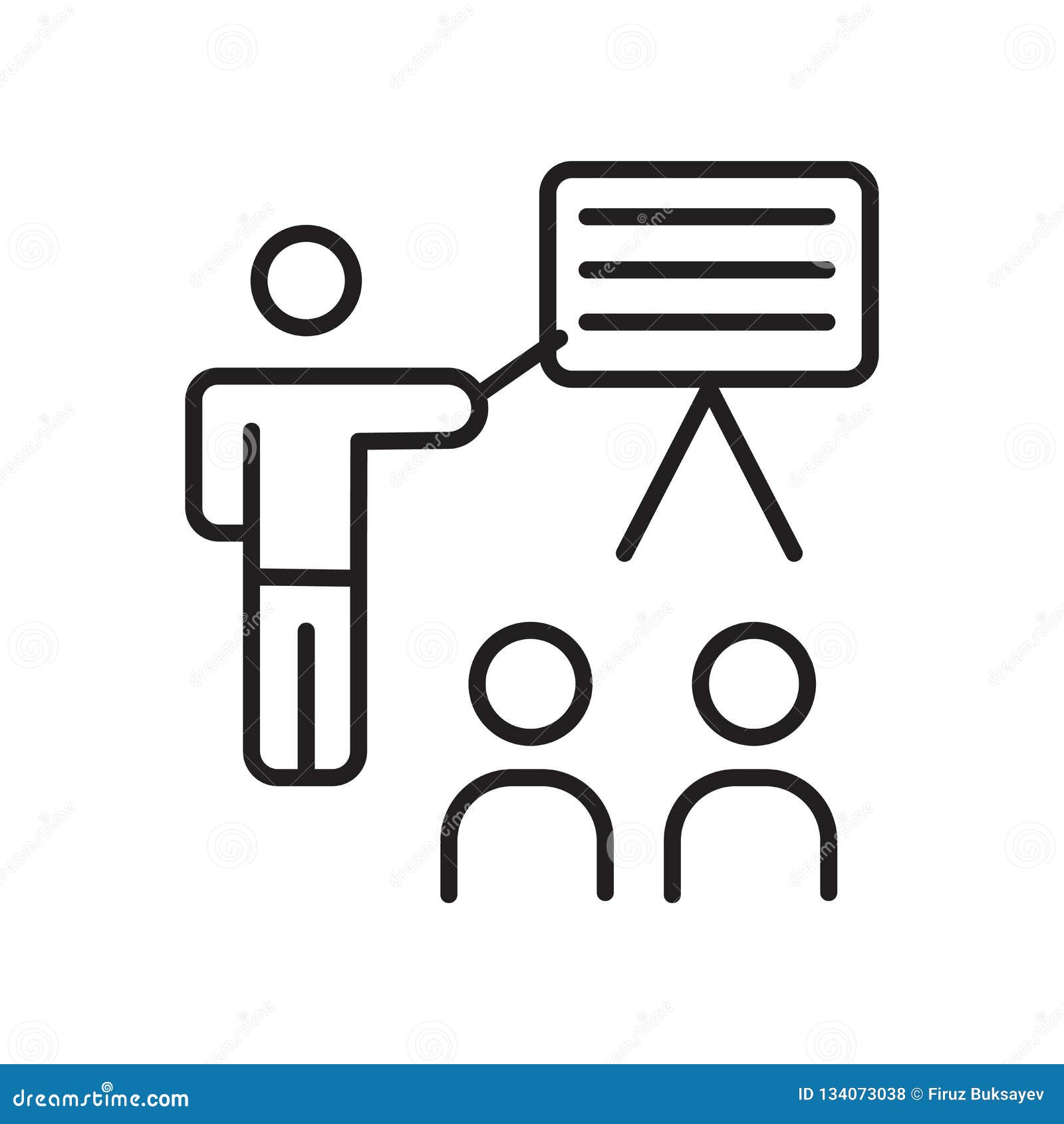 Presentation Icon Vector Isolated on White Background, Presentation ...