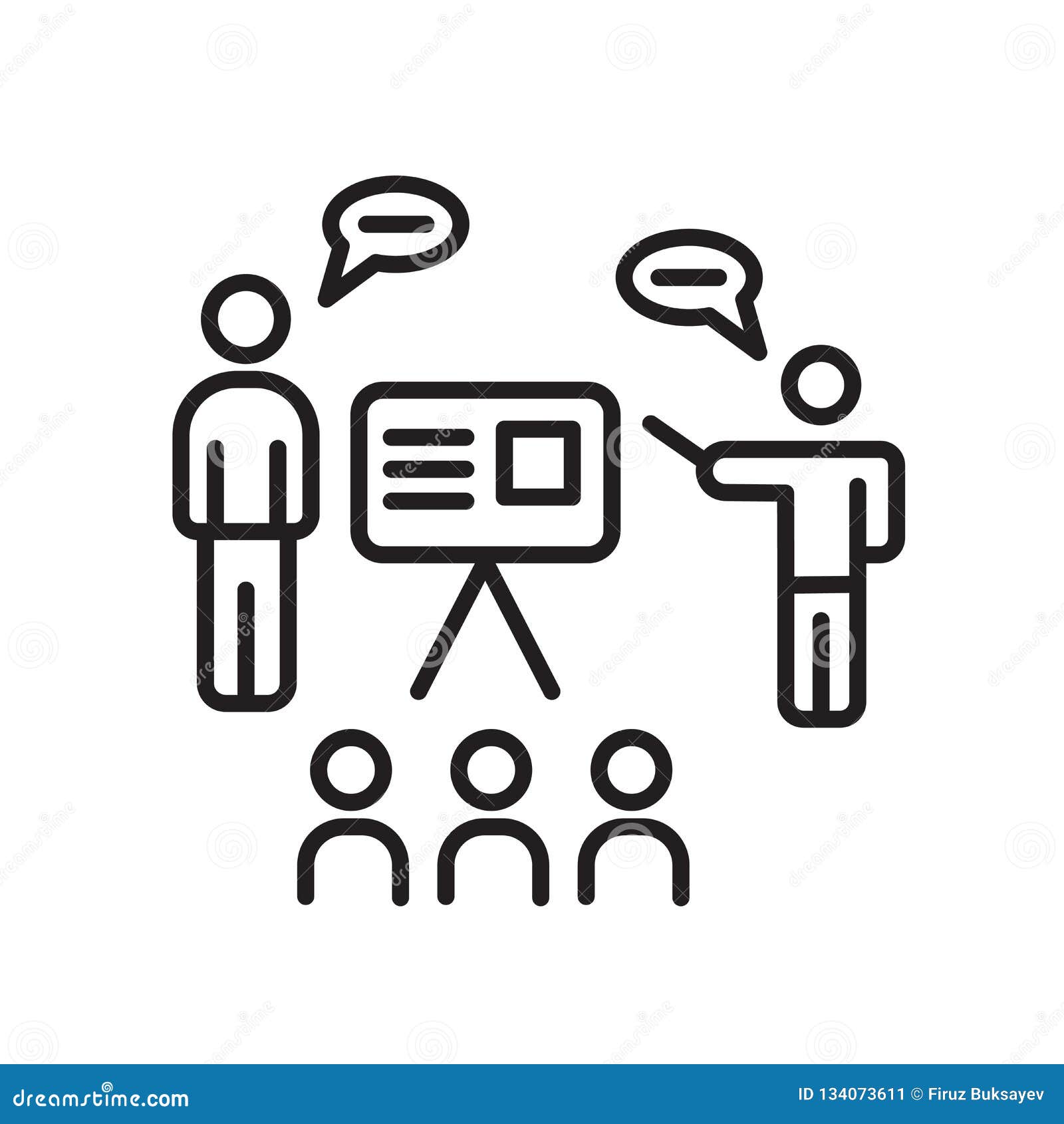 Presentation Icon Vector Isolated on White Background, Presentation ...