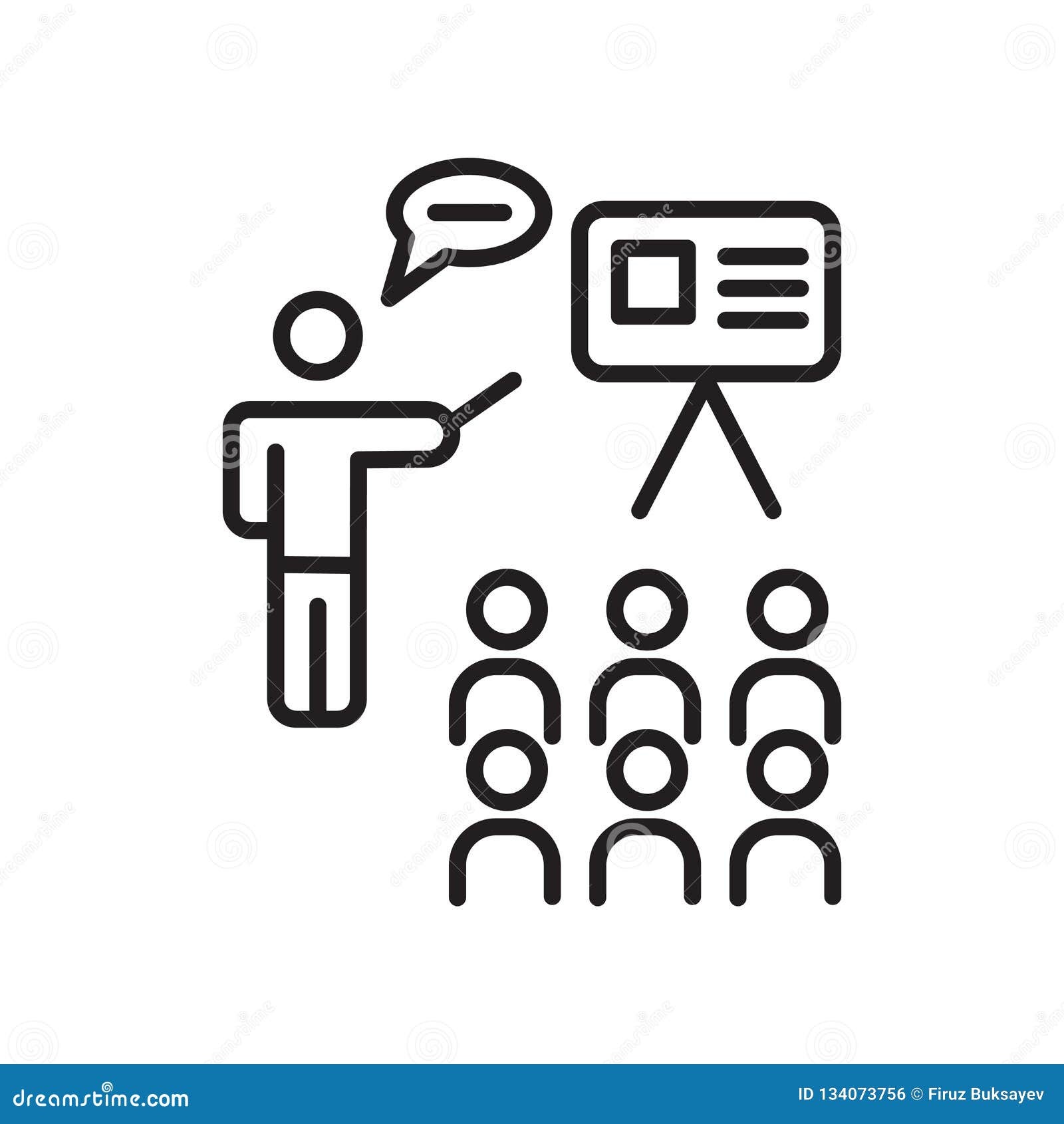 Presentation Icon Vector Isolated on White Background, Presentation ...