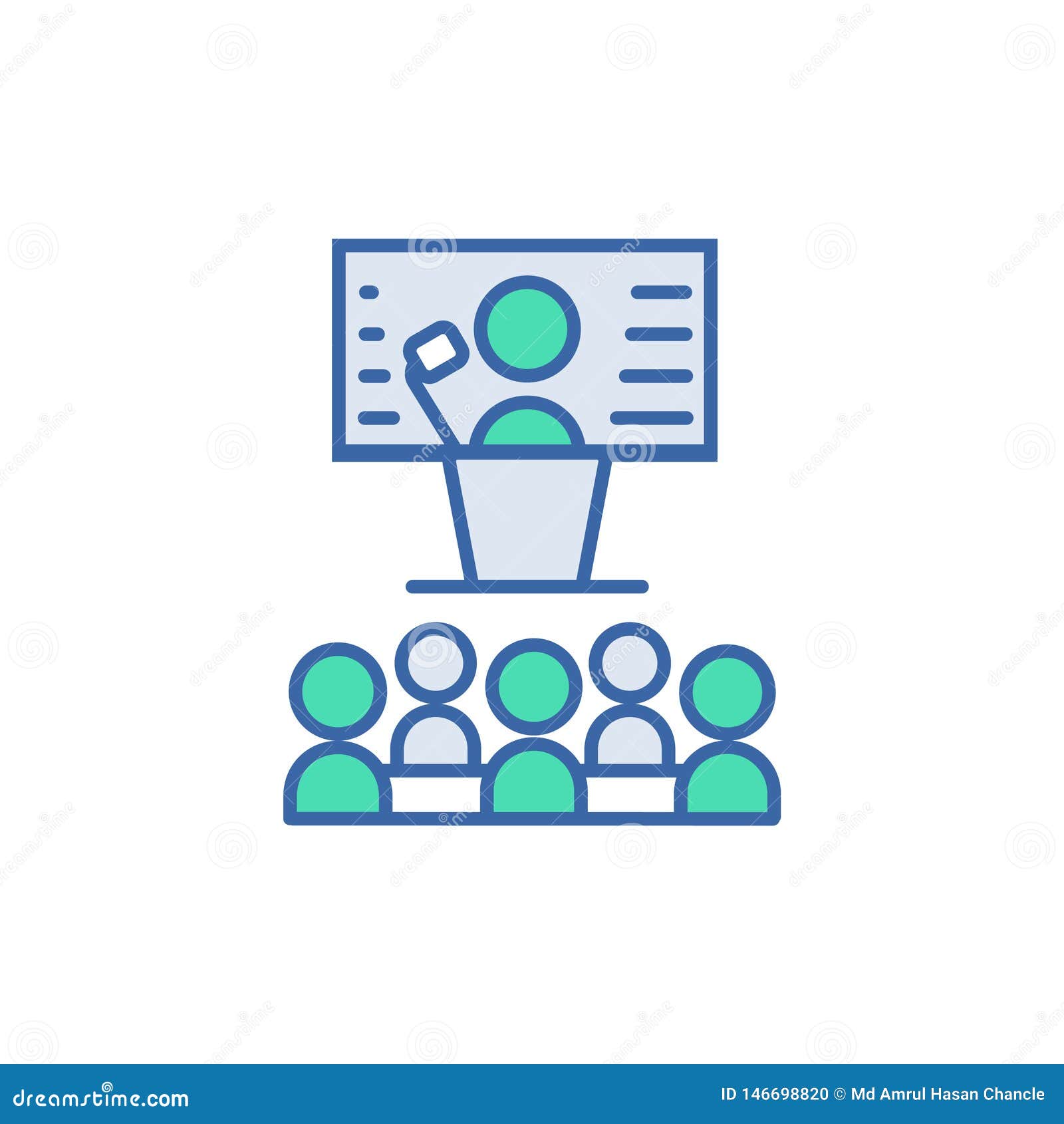 Presentation Icon. Vector Scheme and Diagram Symbol. Flat Presentation ...