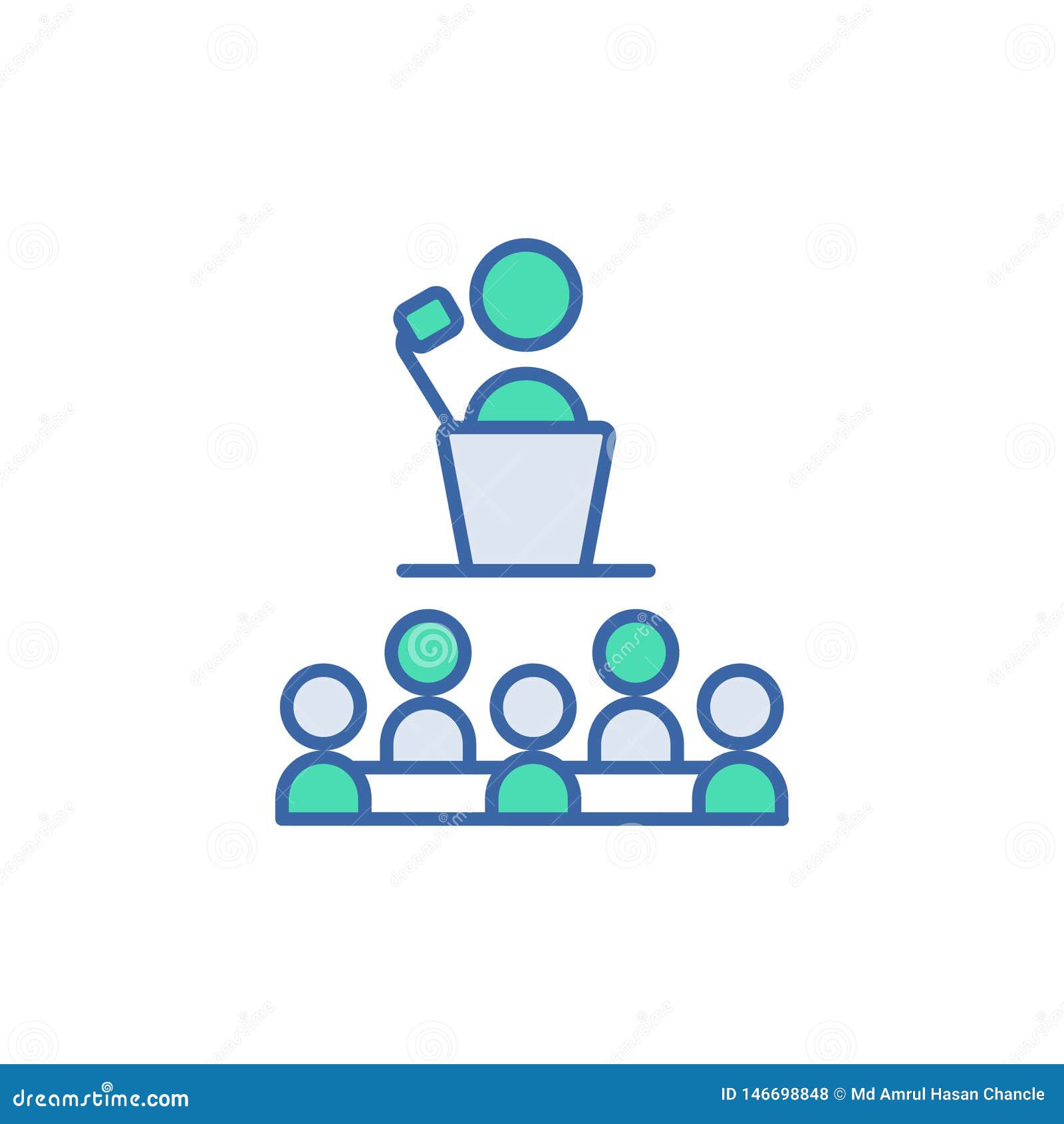 Presentation Icon. Vector Scheme and Diagram Symbol. Flat Presentation ...