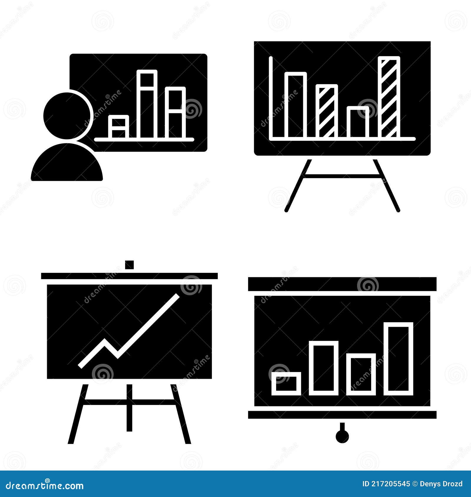 Presentation Icon Vector Set. Report Illustration Sign Collection ...