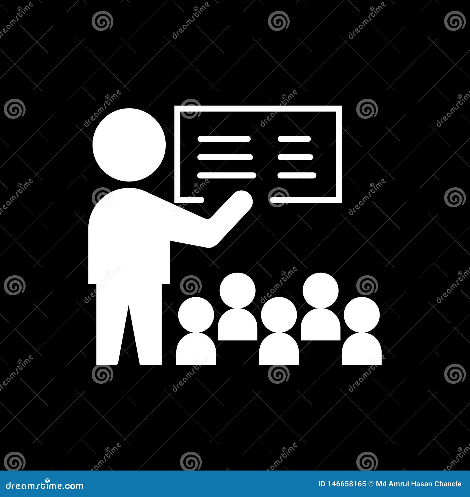 Presentation Icon. Vector Sign Symbol Stock Illustration - Illustration ...