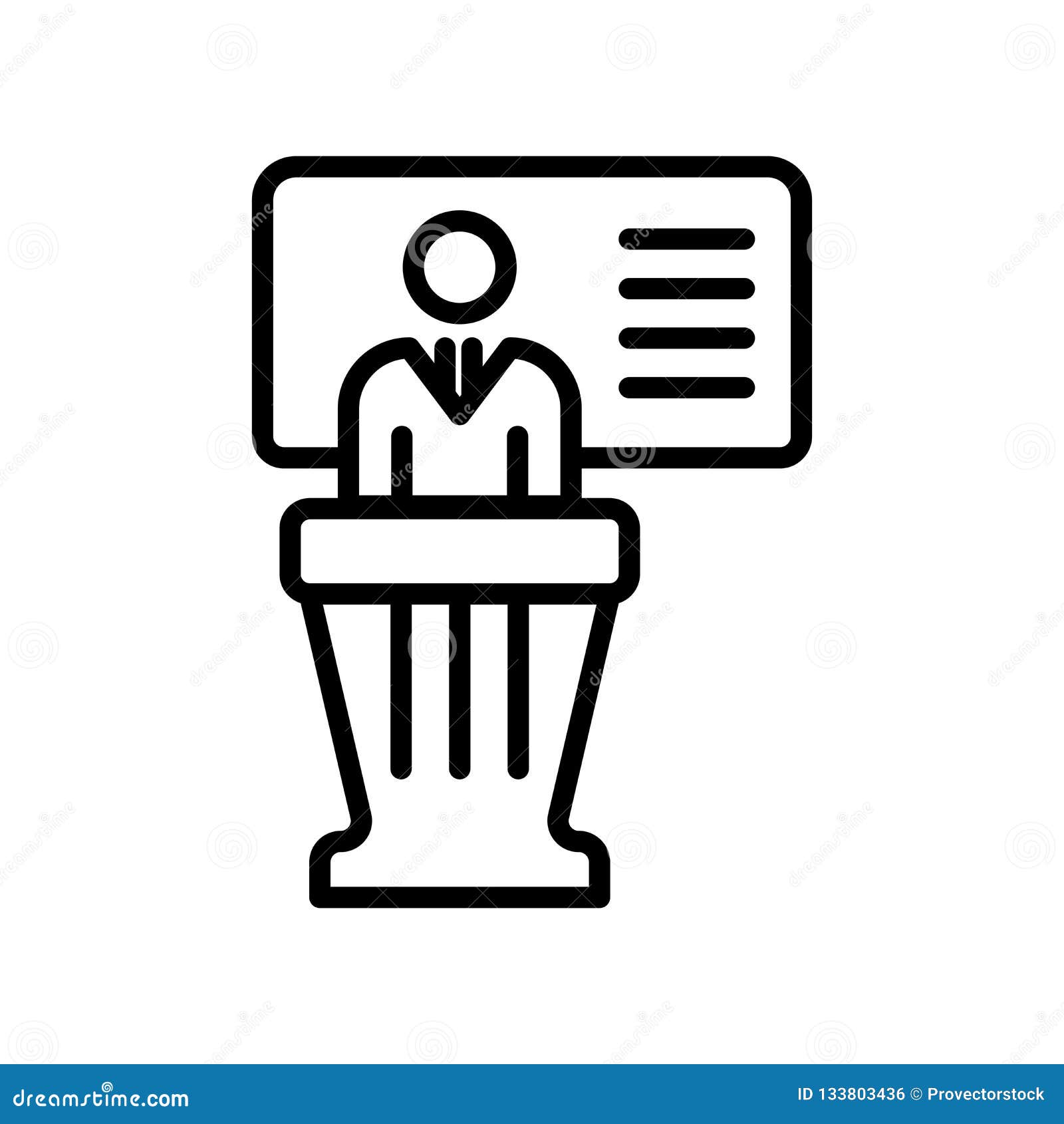 Presentation Icon Vector Sign and Symbol Isolated on White Background ...